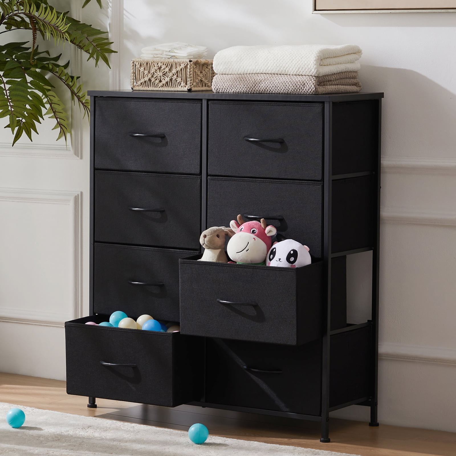 Dovelina Tall 8 Drawer, Fabric Storage Tower-Organizer Unit for Bedroom ...