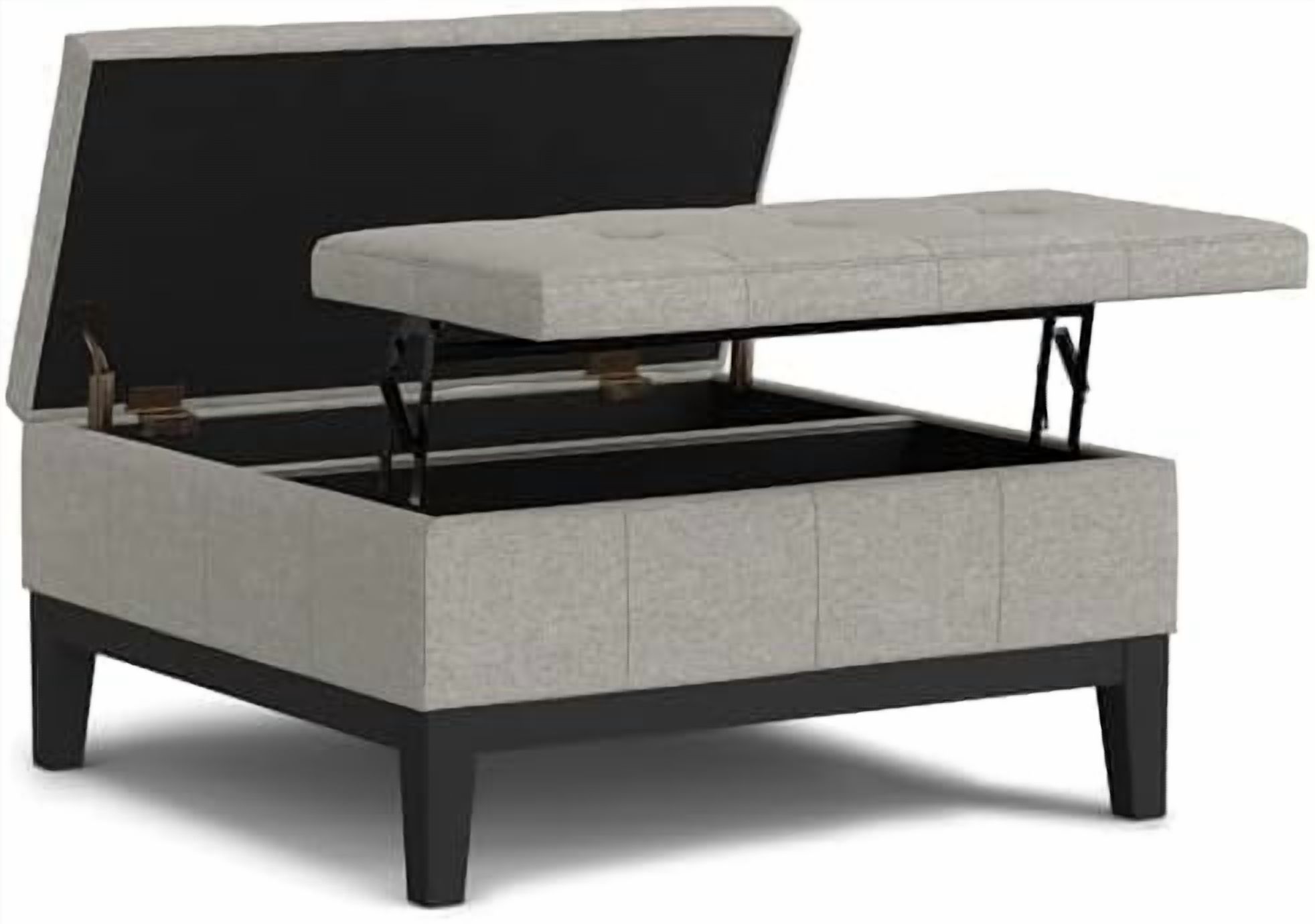 Dover 36 inch Wide Contemporary Rectangle Storage Ottoman Bench in ...