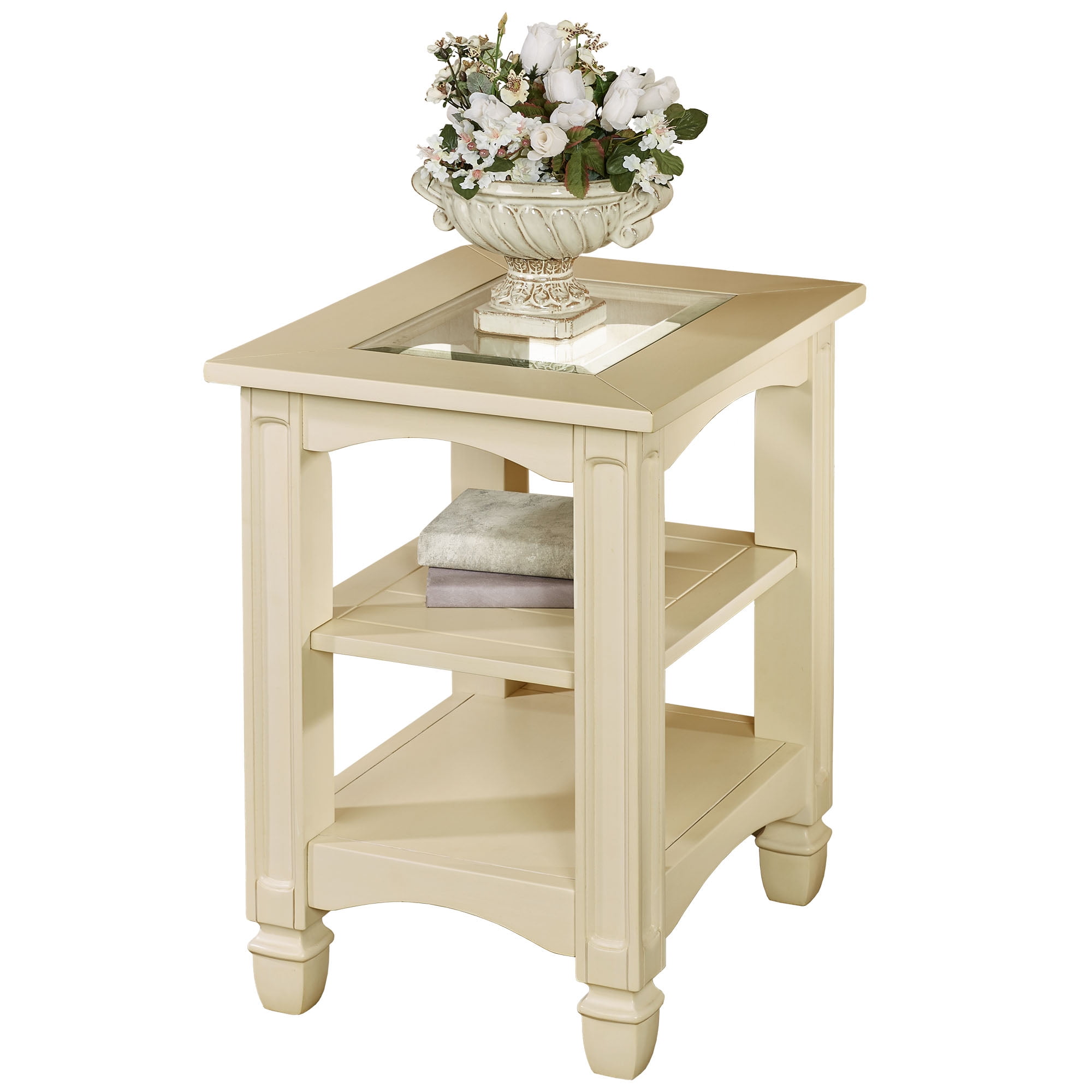 Dover Chairside Table Light Cream Light Cream - Walmart.com