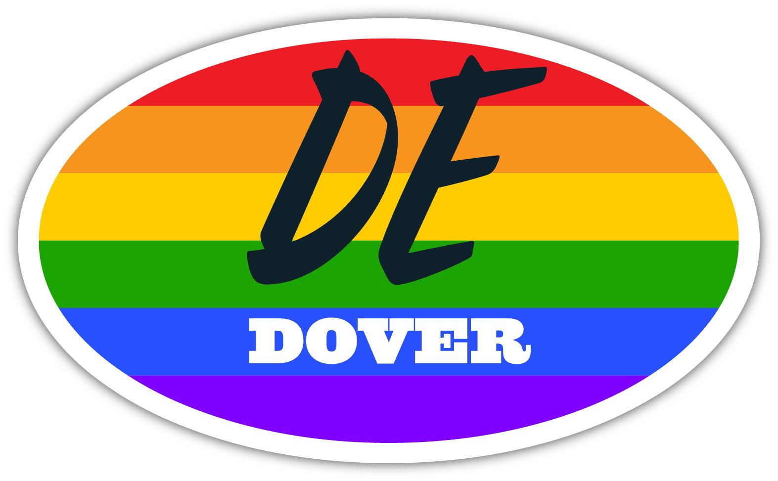 Dover DE Delaware Kent County Rainbow Pride Flag 6 Stripes Pride Flag ...