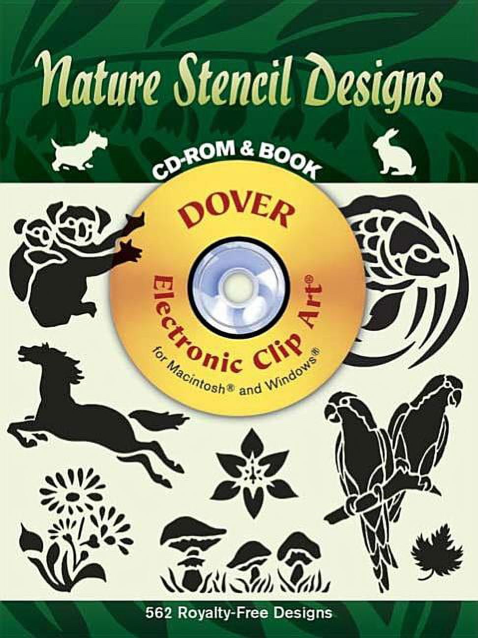 Dover Electronic Clip Art: Nature Stencil Designs CD-ROM and Book ...