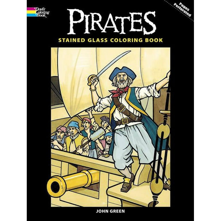 dover coloring book stained glass