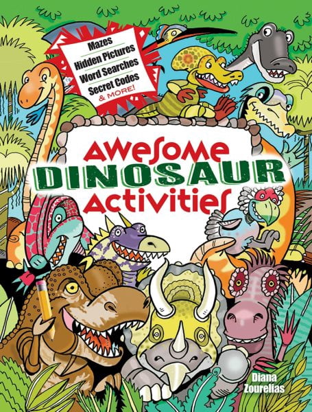 Pre-Owned Dover Kids Activity Books: Dinosaurs Awesome Dinosaur ...