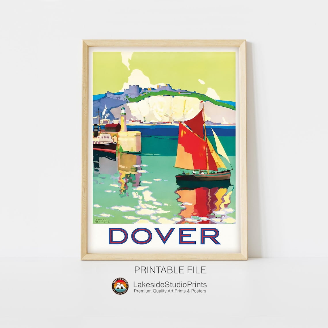 Dover Retro Travel Poster Instant Download Vintage Travel Poster ...