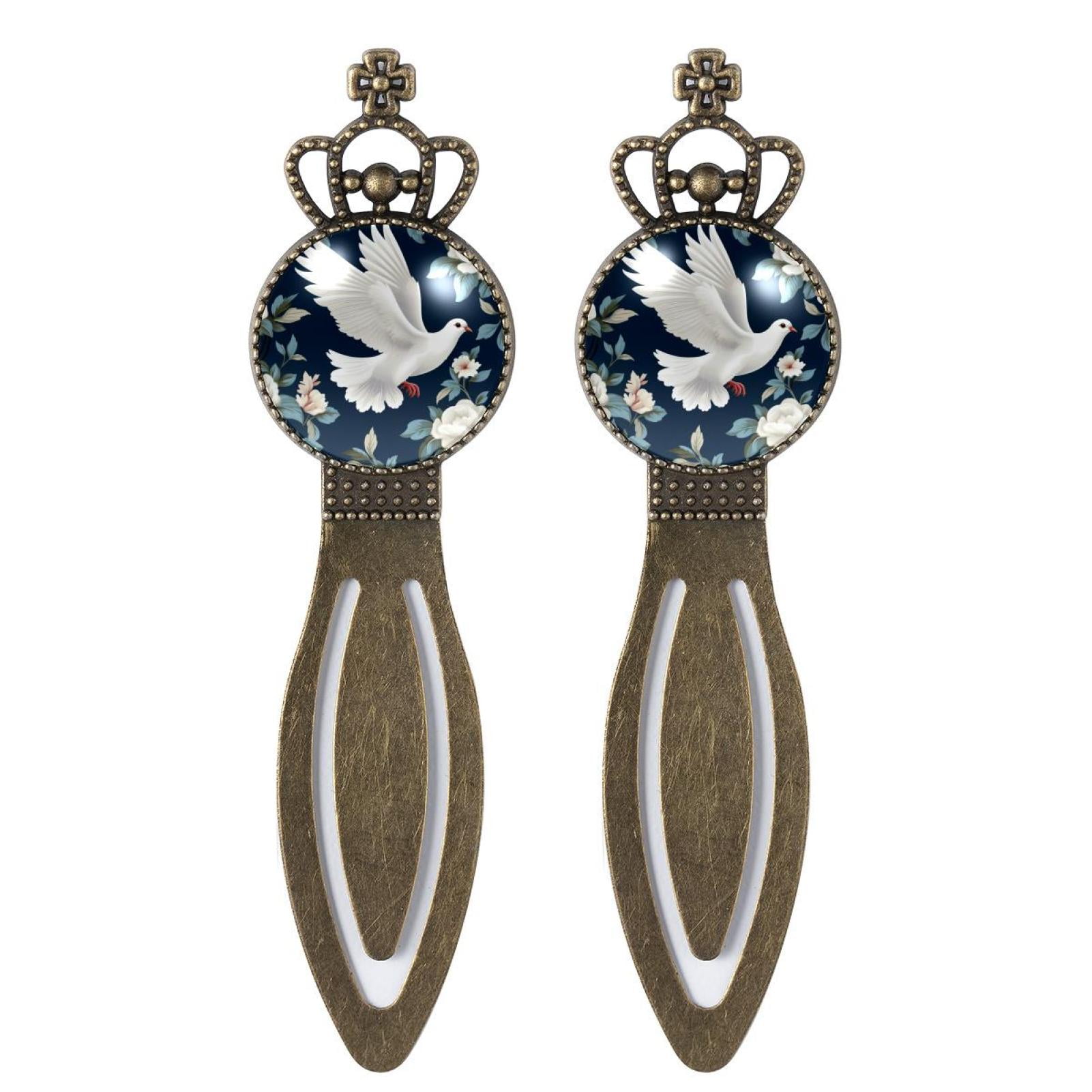 Doves Elegant Vintage Copper Crown Shaped Bookmarks Set of 2 ...