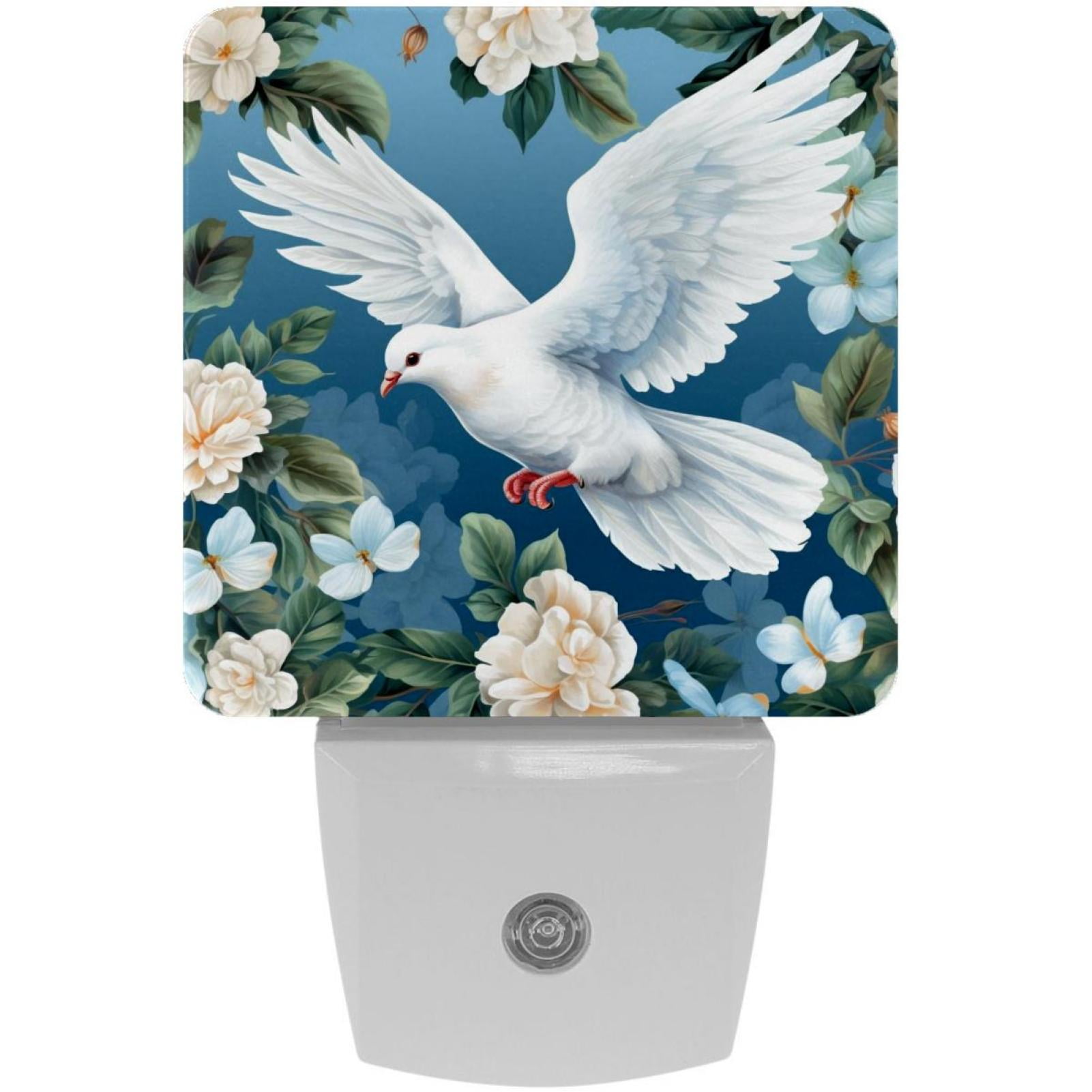 Doves LED Square Night Lights - Bright and Compact Bedroom or Bathroom ...