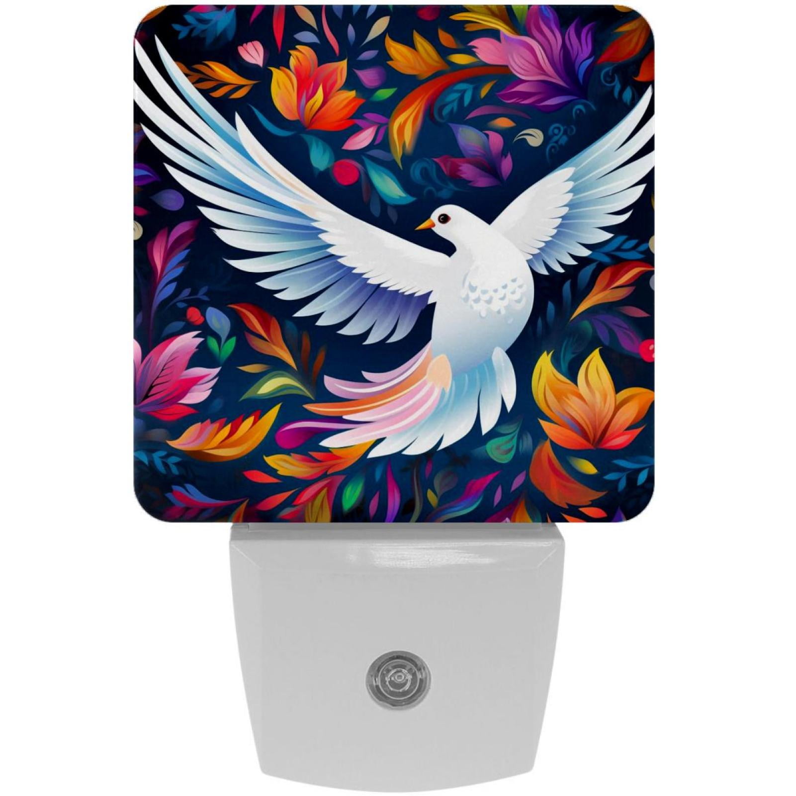 Doves LED Square Night Lights - Bright and Compact Bedroom or Bathroom ...