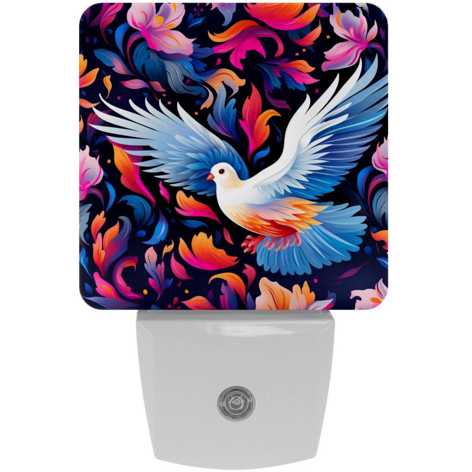 Doves LED Square Night Lights - Bright and Compact Bedroom or Bathroom ...