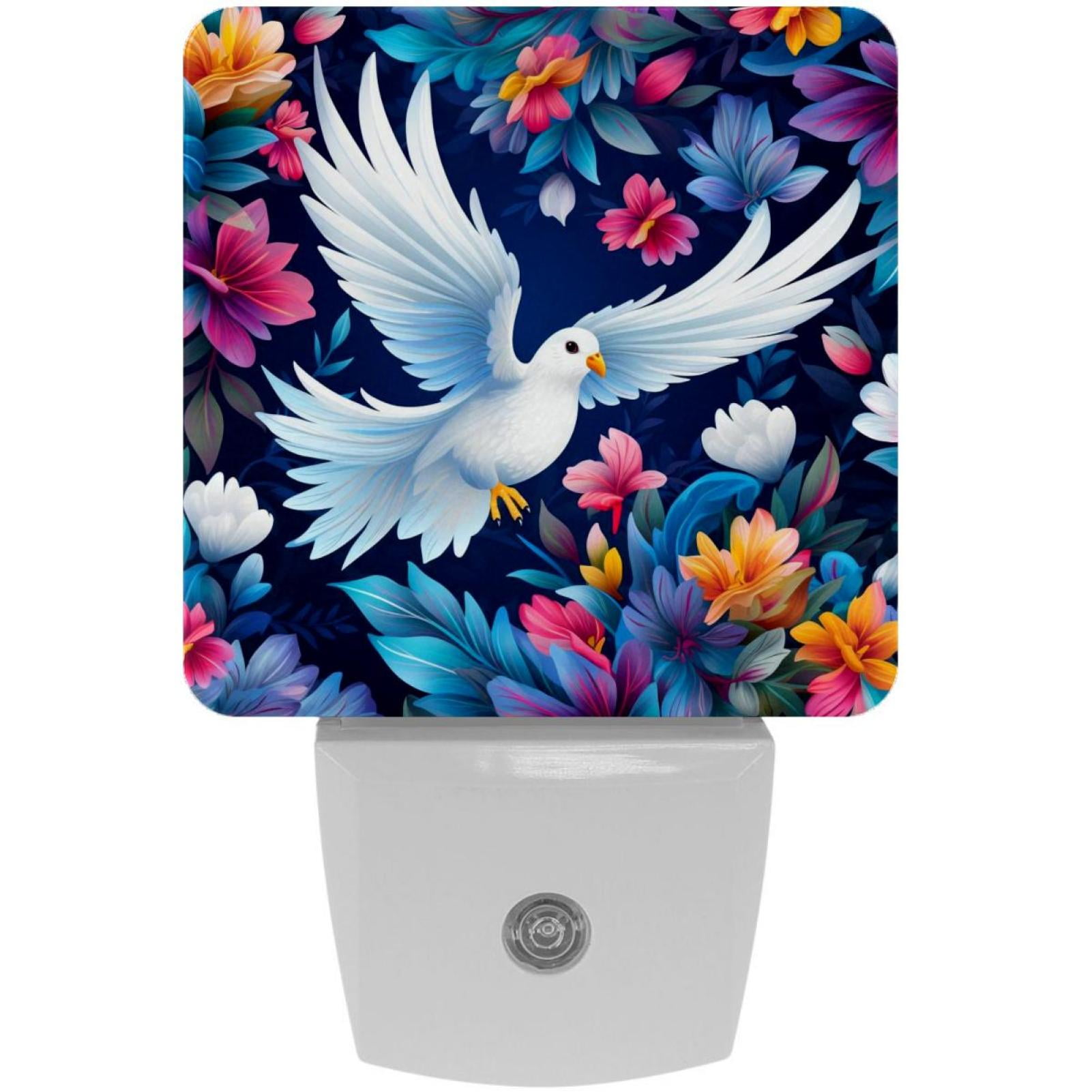 Doves LED Square Night Lights - Modern Design, Energy Efficient Indoor ...