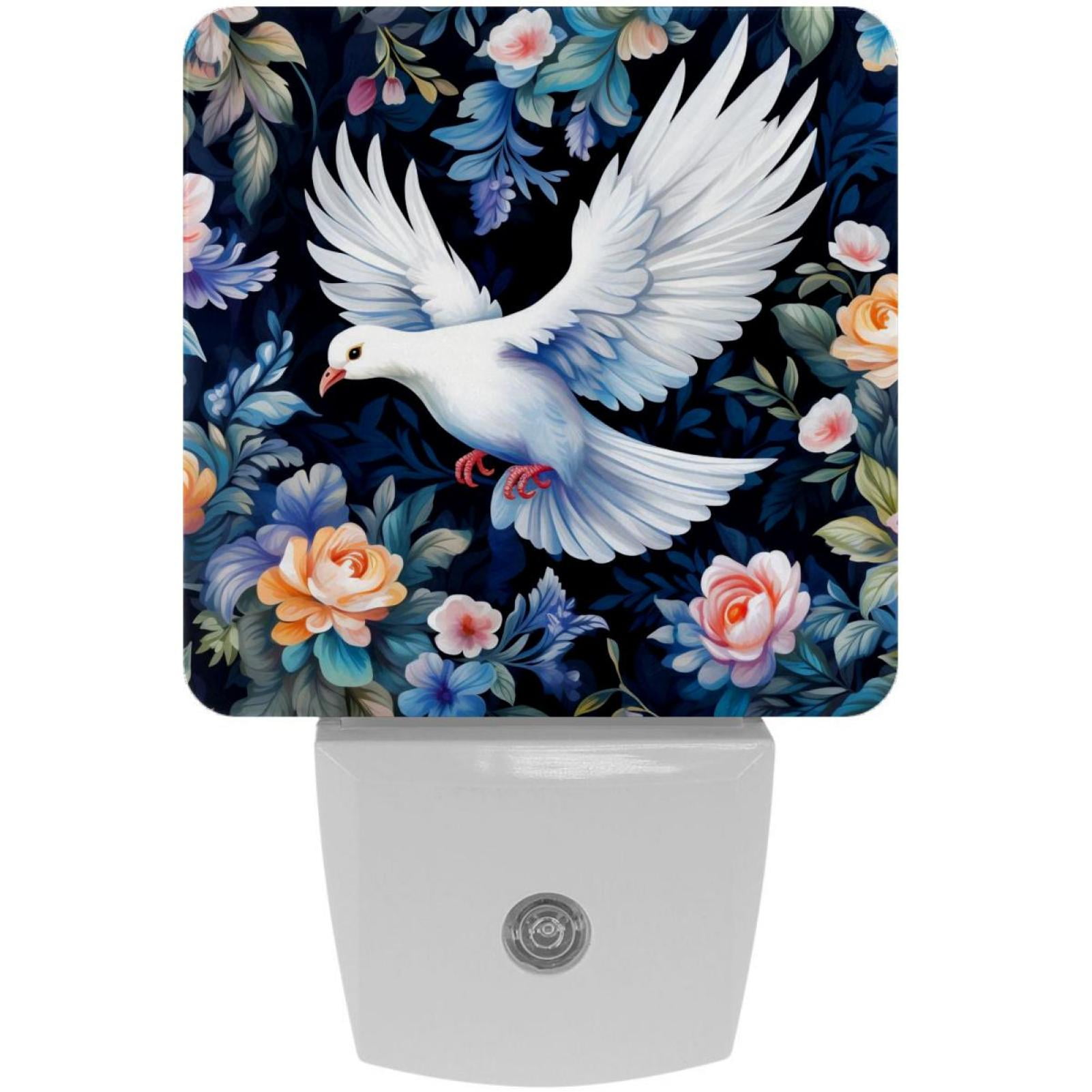 Doves LED Square Night Lights - Modern Design, Energy Efficient Indoor ...