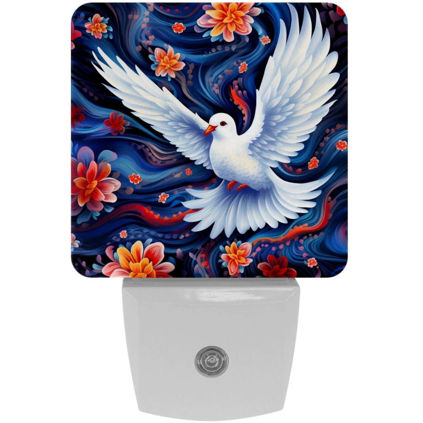 Doves LED Square Night Lights - Modern Design, Energy Efficient Indoor ...