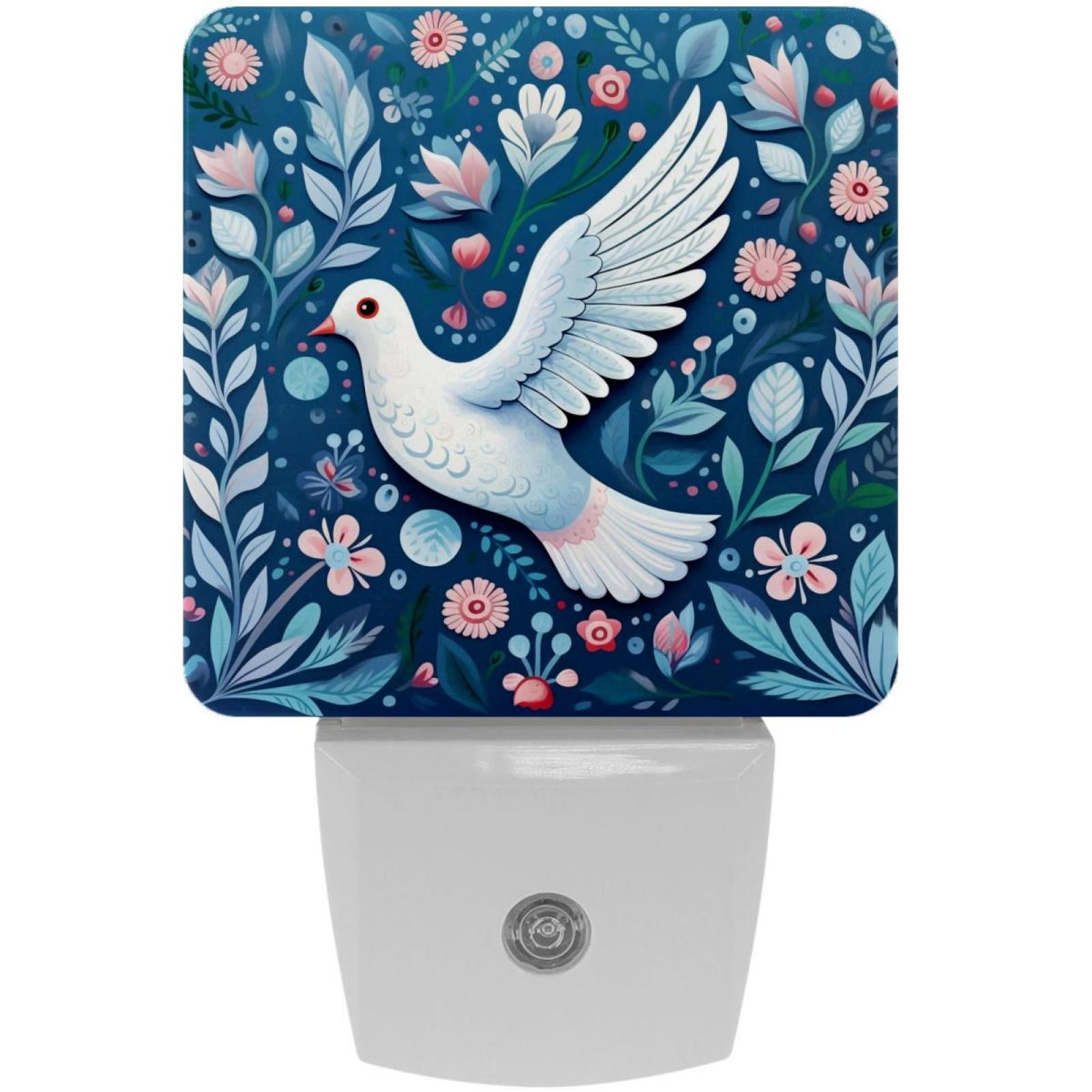 Doves LED Square Night Lights - Portable and Stylish for Bedroom and ...