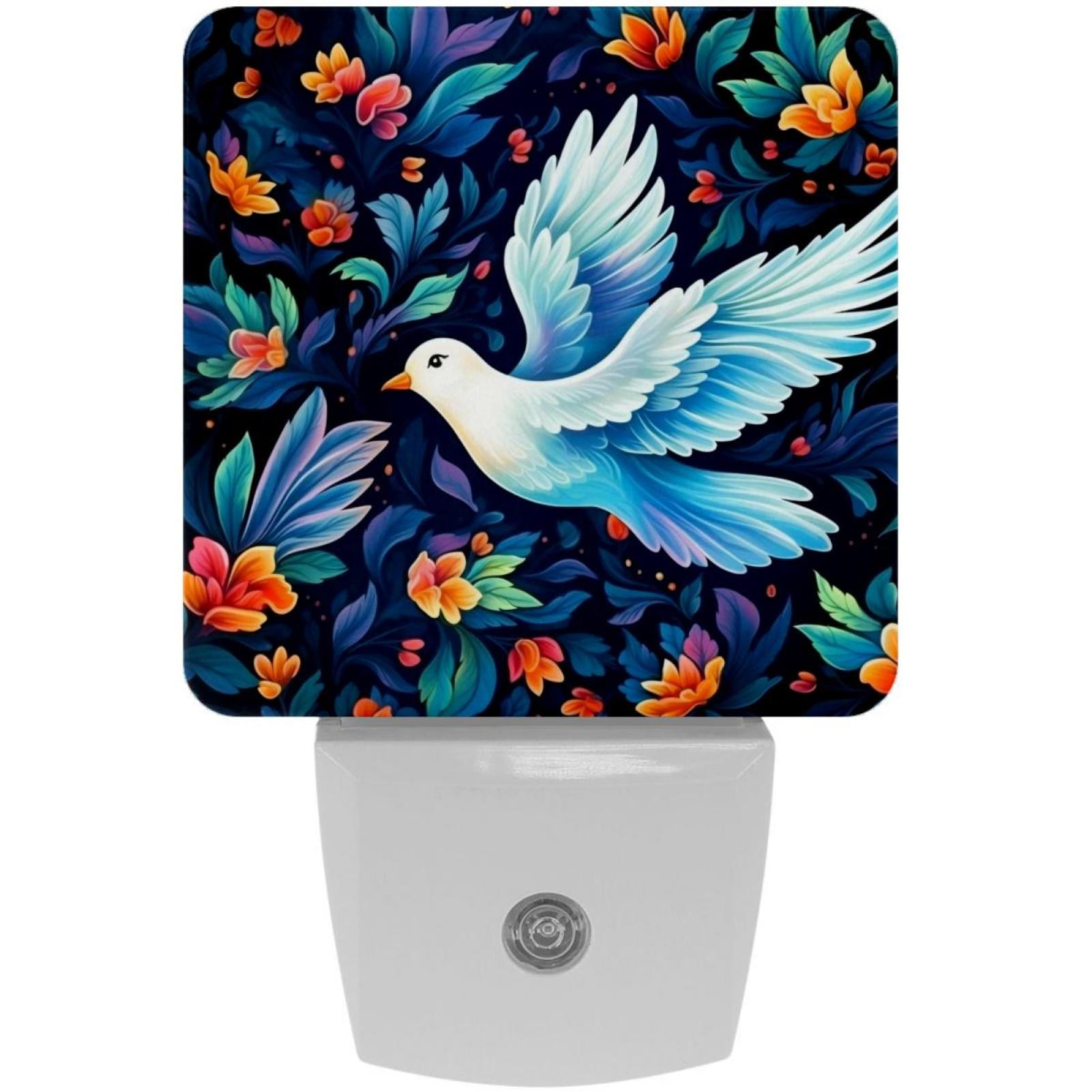 Doves LED Square Night Lights - Portable and Stylish for Bedroom and ...