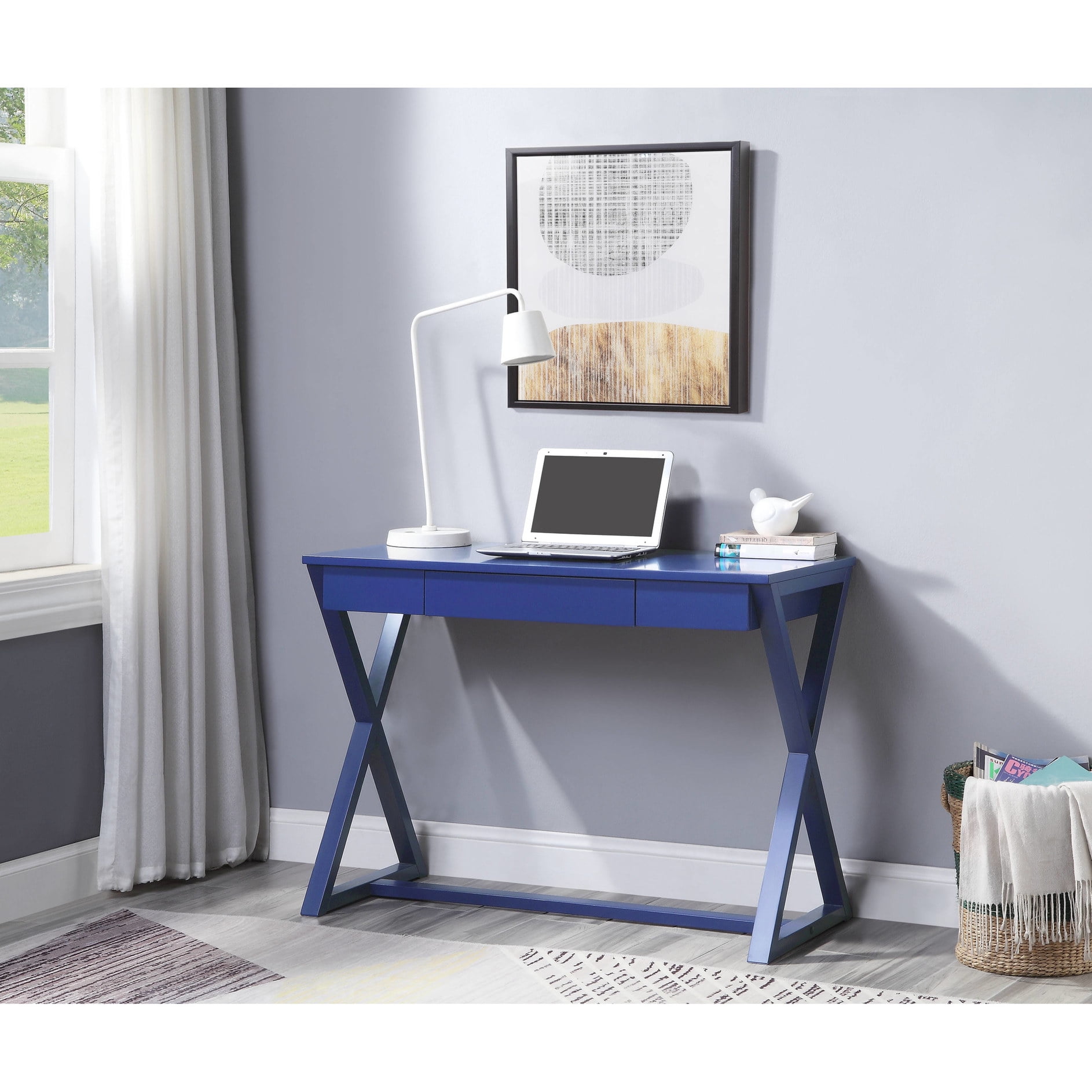 Dovetail Construction Storage Drawer Desk - Adds Elegance to Workspace ...