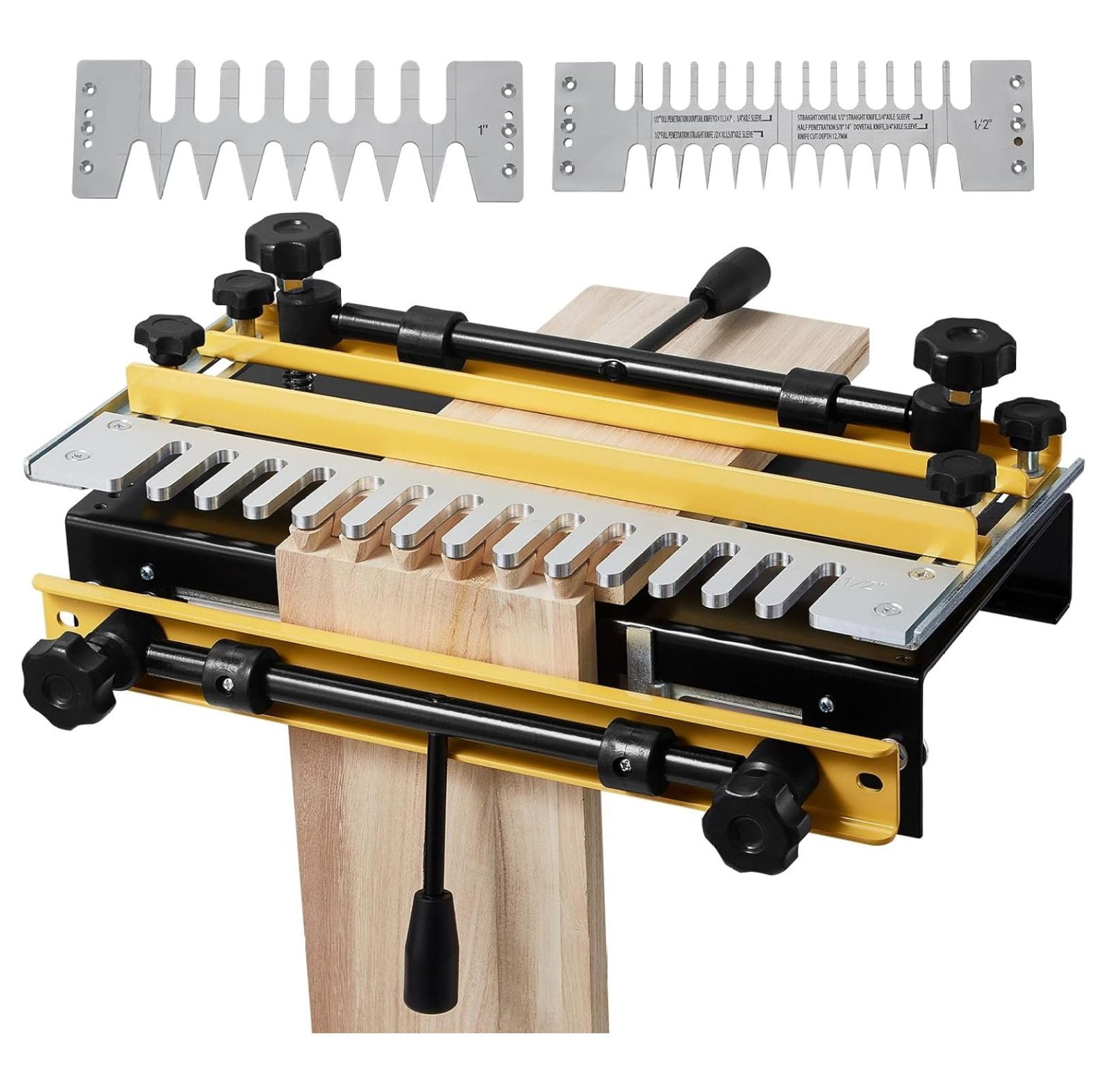 Dovetail Jig, 12 in Width, Tailing Router Jigs with 4 Router Bits & 3 ...