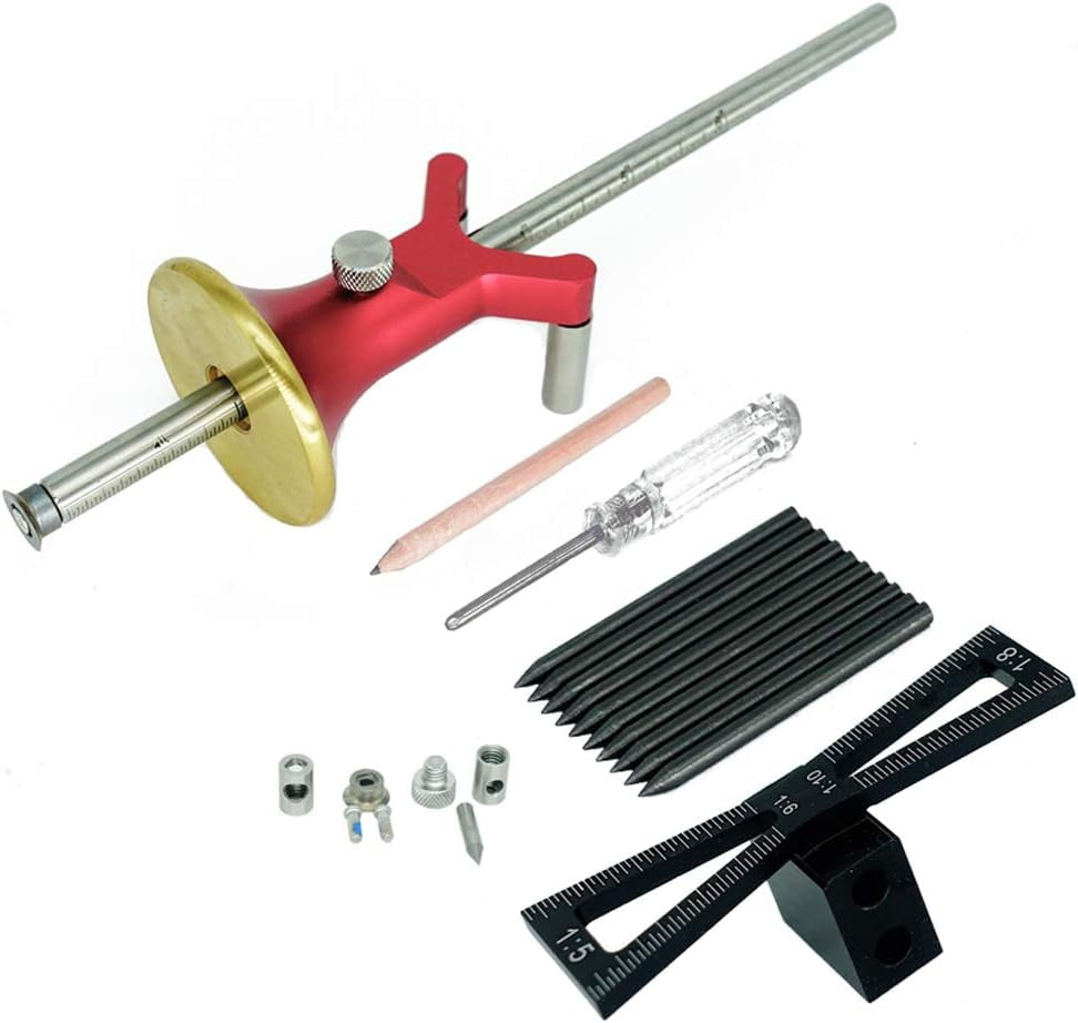 Dovetail Jig Wheel Marking Gauge Wood Scribe Tool Set with 1 Bearing ...