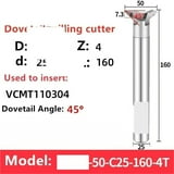 Dovetail Slotting Cutter 45° 55° 60° Angle Milling Cutter V-slot ...