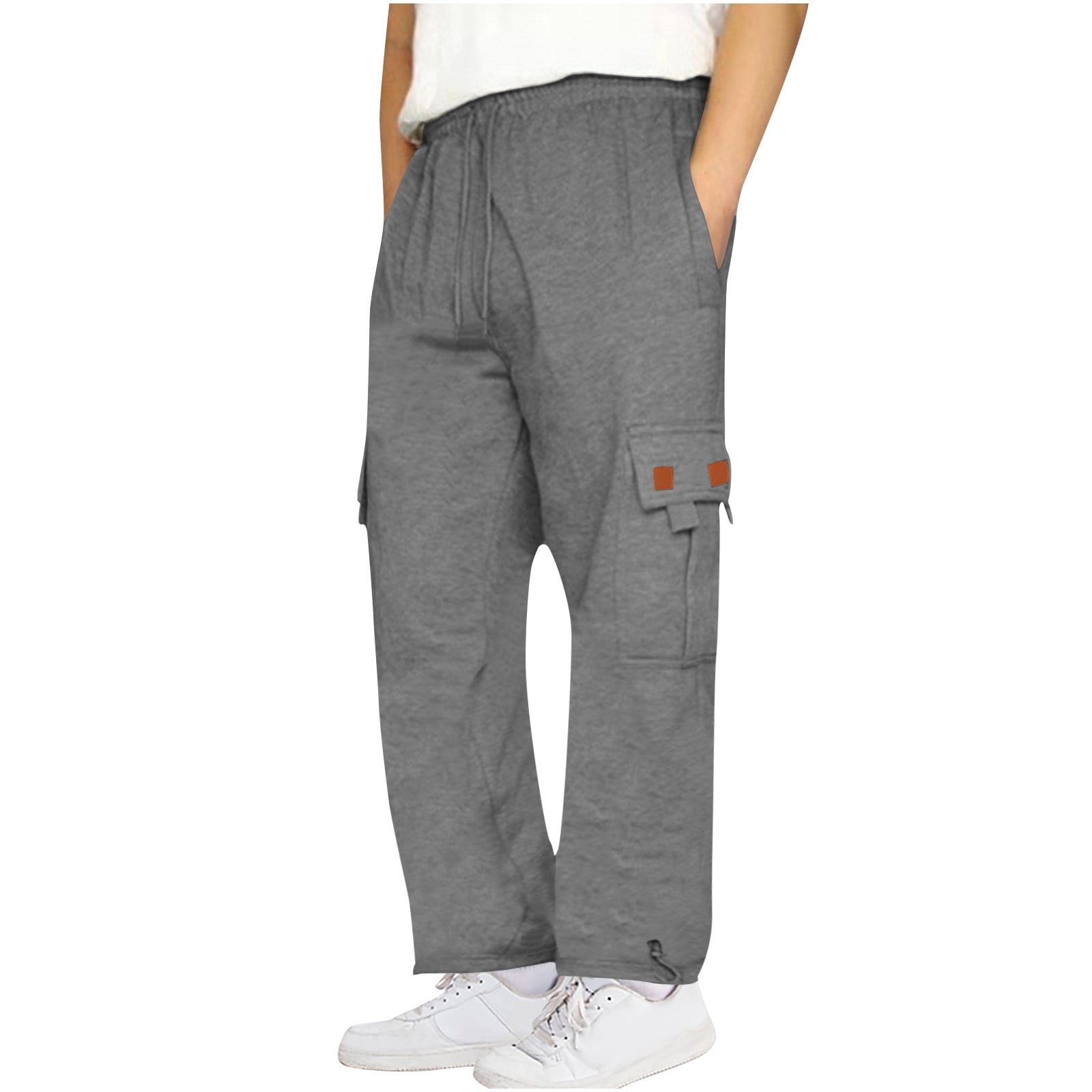 Dovford Cargo Sweatpants for Men Baggy Elastic Drawstring Work Hiking ...