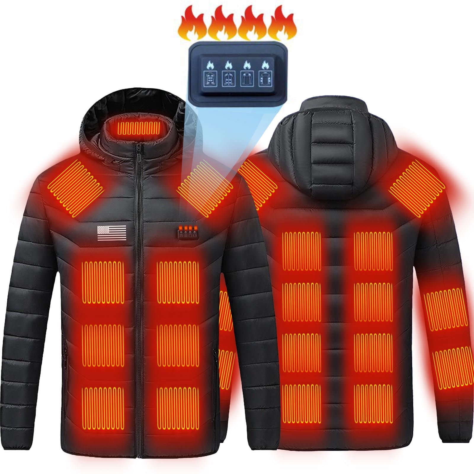 Dovford Heated Jacket for Men, Graphene Heating Hood Jacket, Soft Shell ...