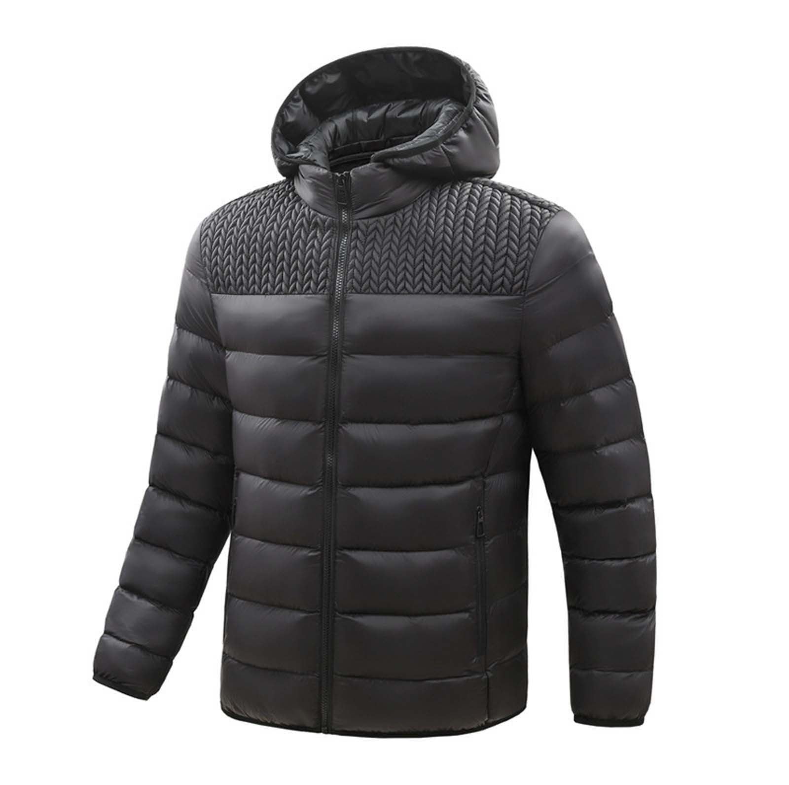 Dovford Jackets for Men,Men's Fashion Business Solid Color Warm Fleece ...