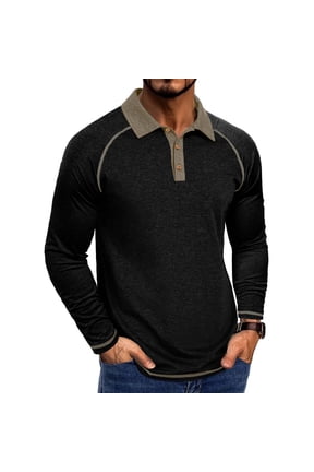 Long Sleeve Polo Shirts for Men Casual & Comfortable