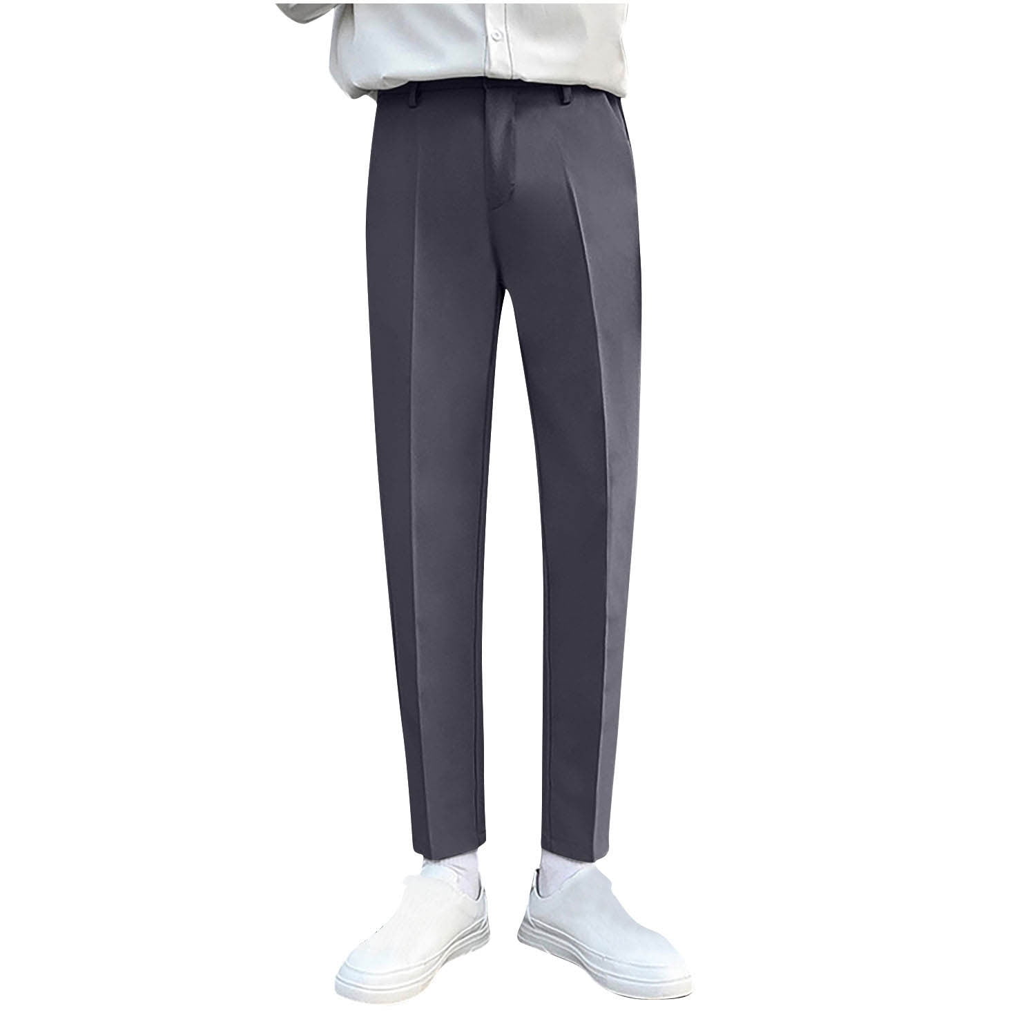 Dovford Men Suit Dress Pants Slim Fit Suit Black Groomsmen Wedding ...