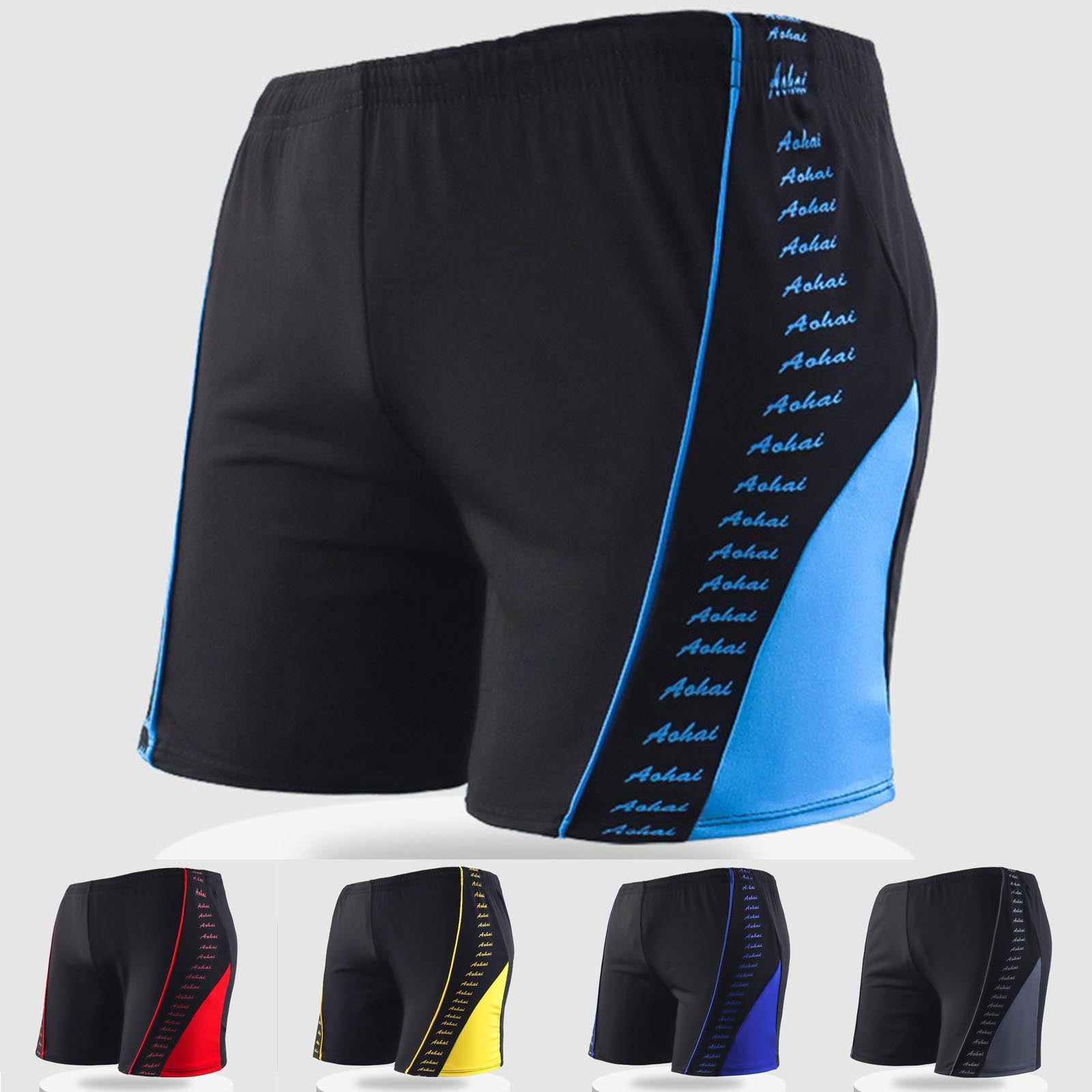 Dovford Men's Athletic Swim Jammers Quick Dry Square Leg Swimsuit for ...