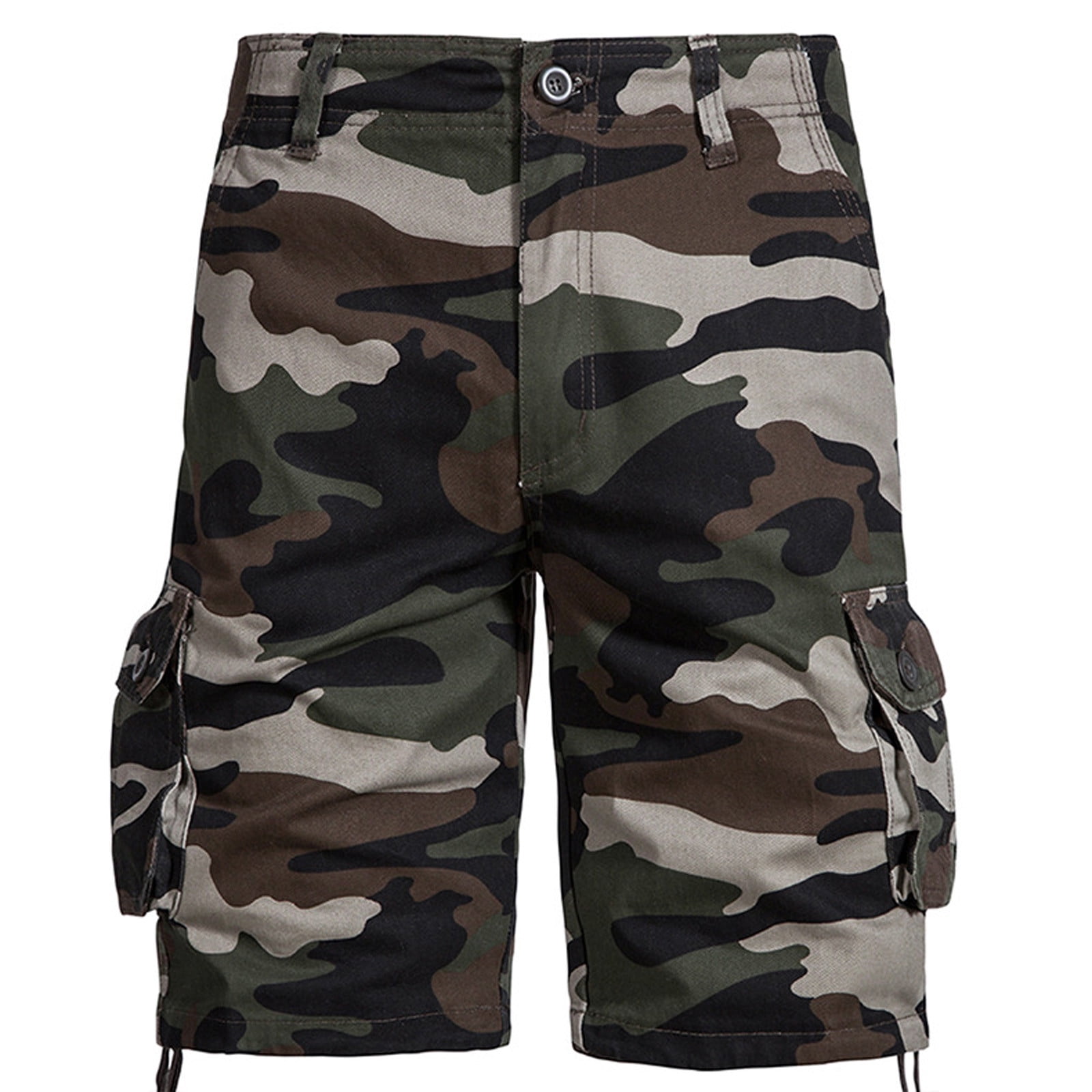 Dovford Men's Cargo Shorts Camouflage Work Shorts Regular Fit Stretch ...