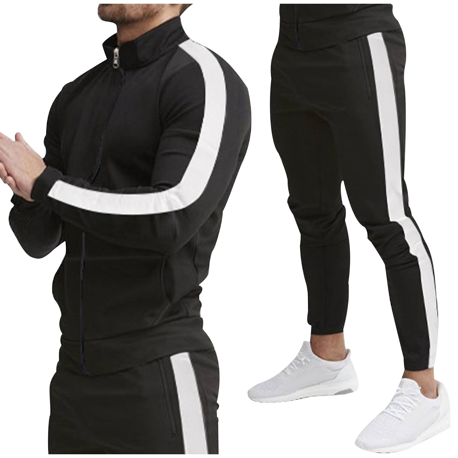 Dovford Men's Casual Active Tracksuits Full Zip Sports Jogging Suits ...