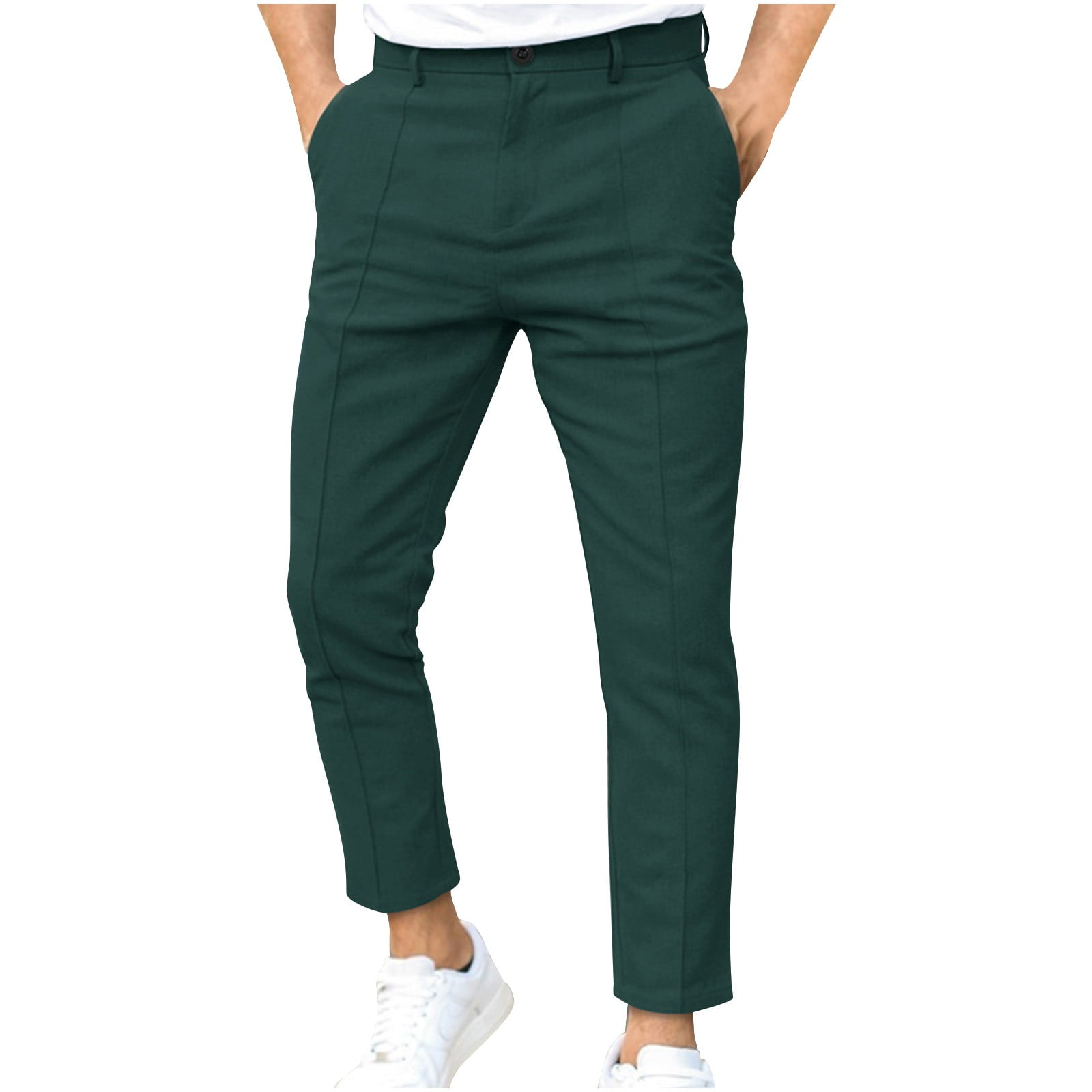 Dovford Men's Classic Fit Dress Pants Flat Front Straight Formal Pants ...