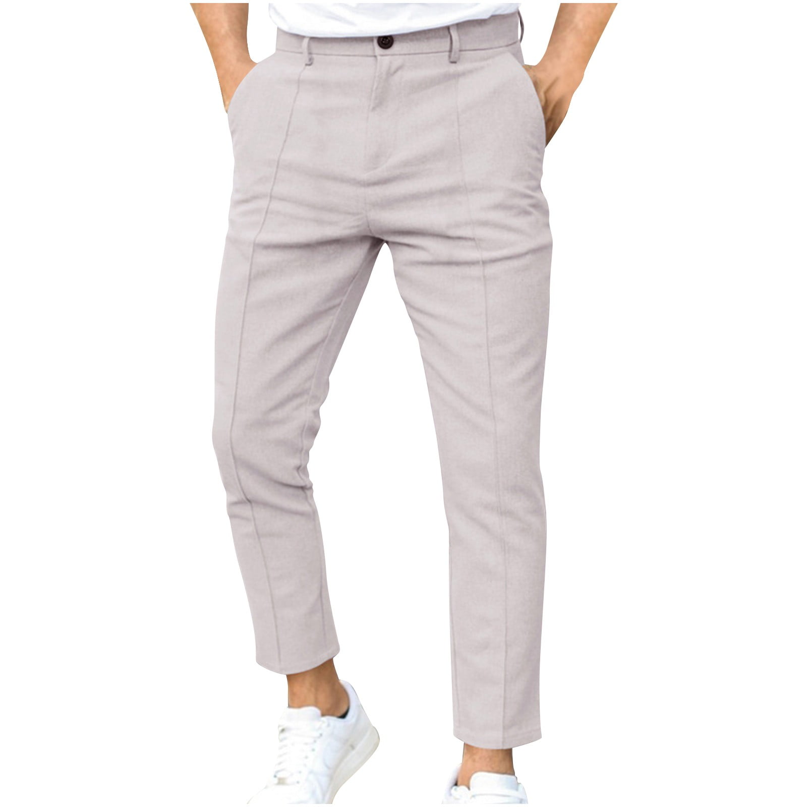 Dovford Men's Classic Fit Dress Pants Flat Front Straight Formal Pants ...