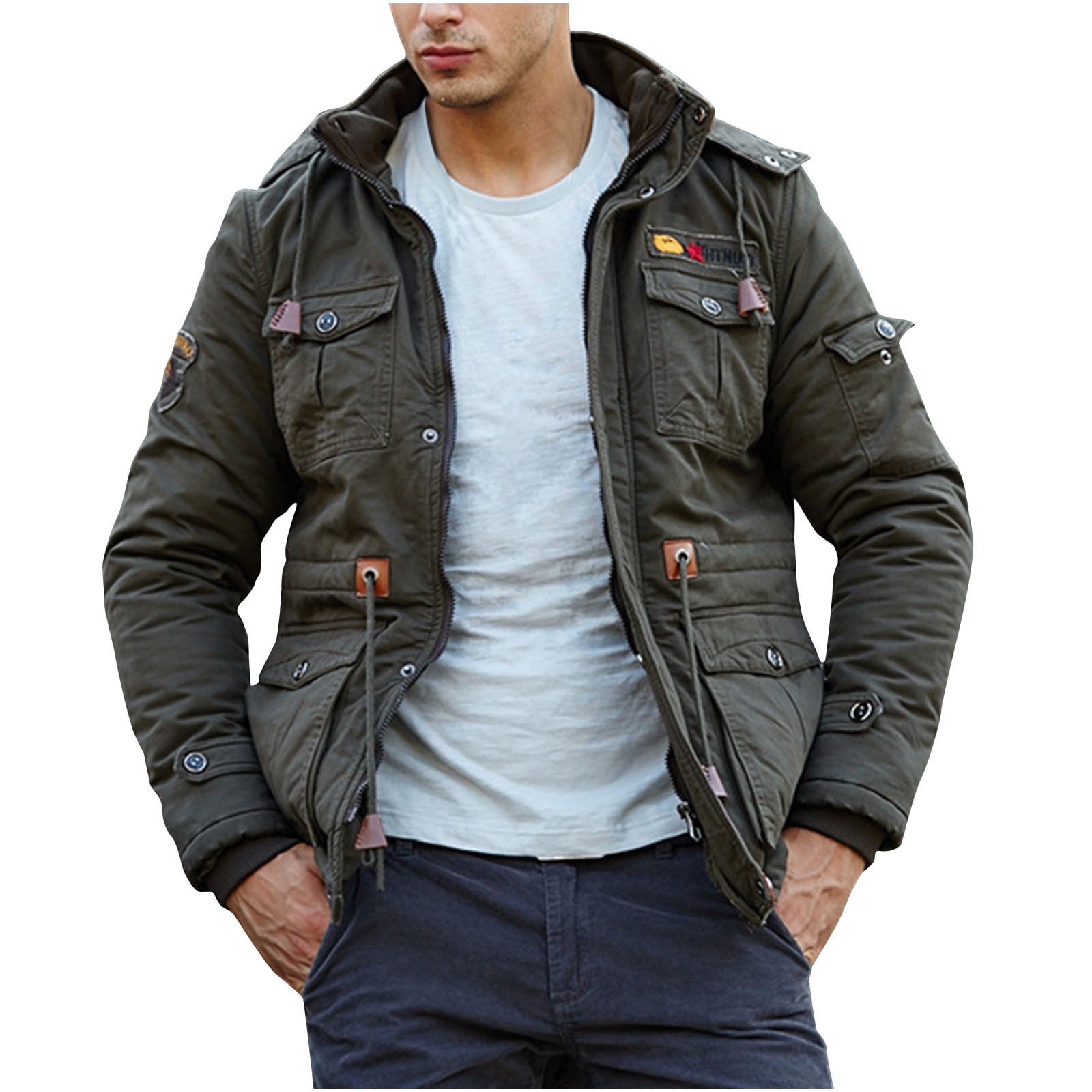 Dovford Men's Military Jacket Outdoor Tactical Waterproof Jacket Army ...