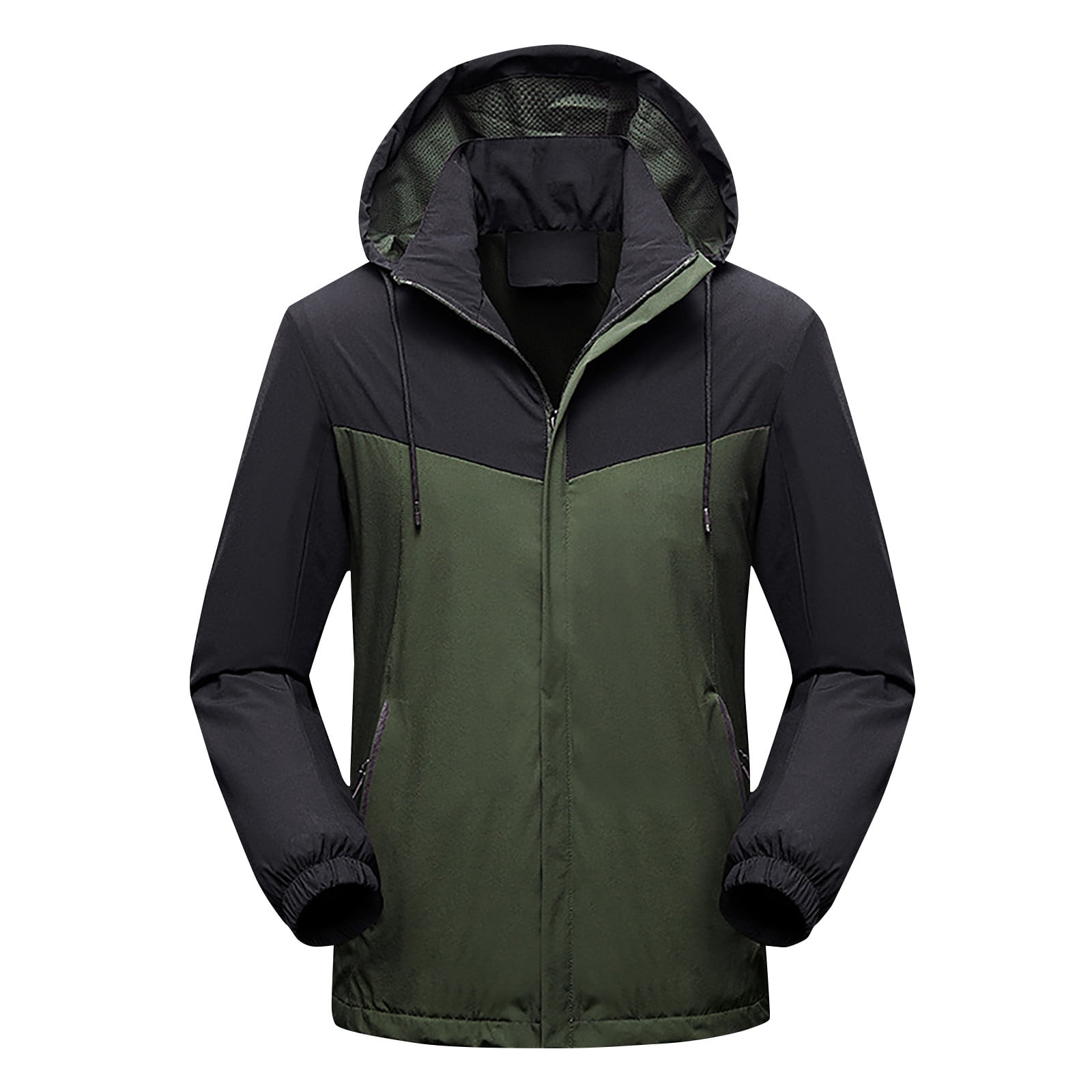 Dovford Men's Rain Jacket Water Resistant Shell Jacket Hooded ...