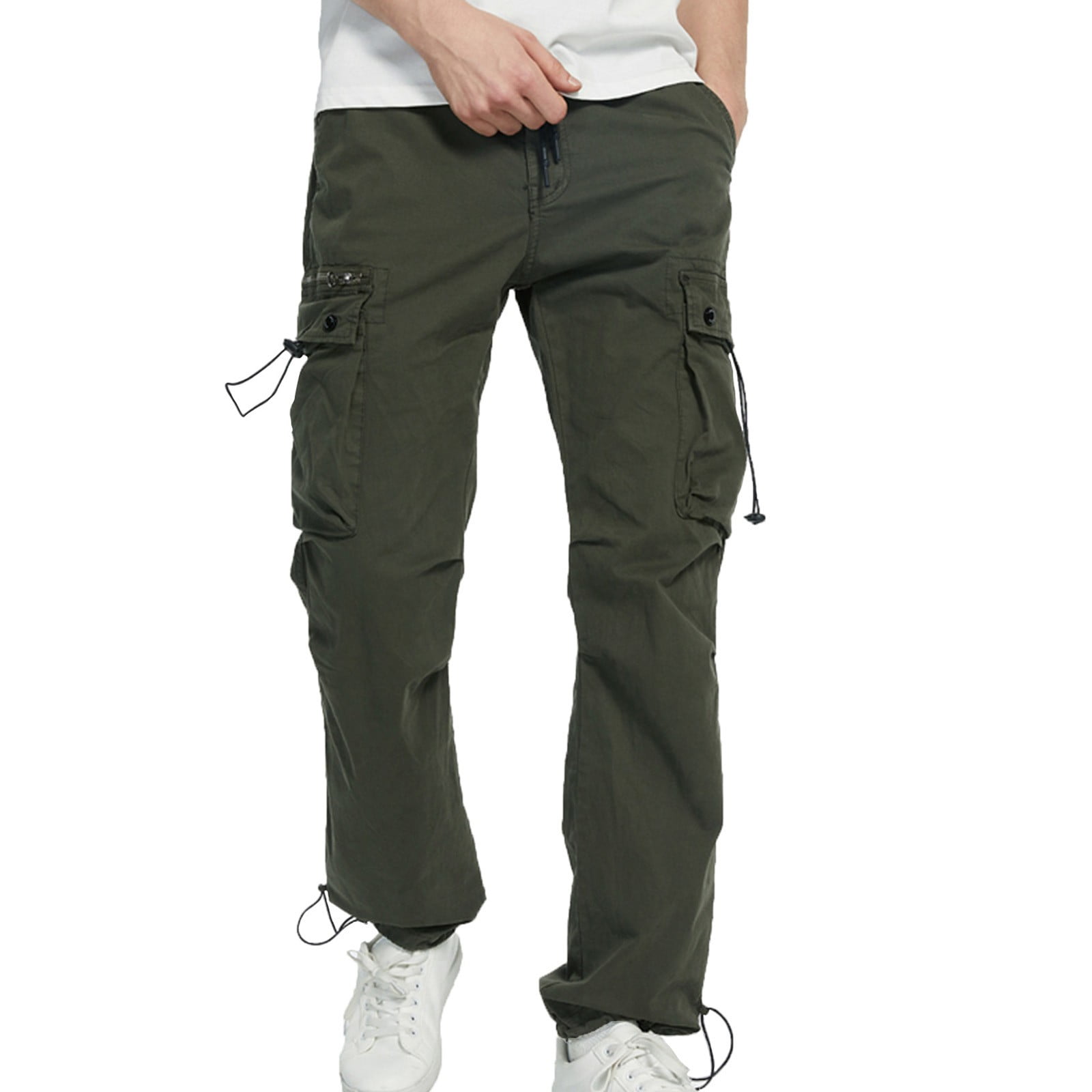 Dovford Men's Relaxed Cargo Pants Pockets Work Pants Casual Outdoor ...