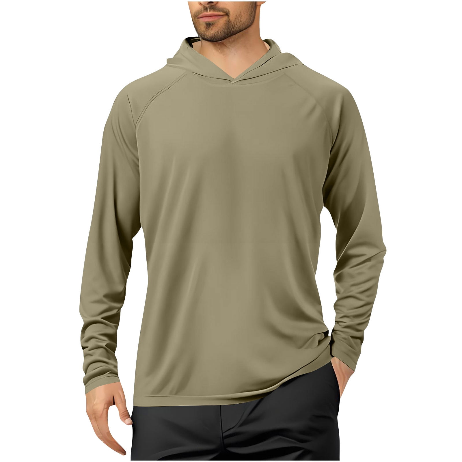 Dovford Men's Sun Protection Hoodie Shirts UPF 50+ Rash Guard SPF Long ...