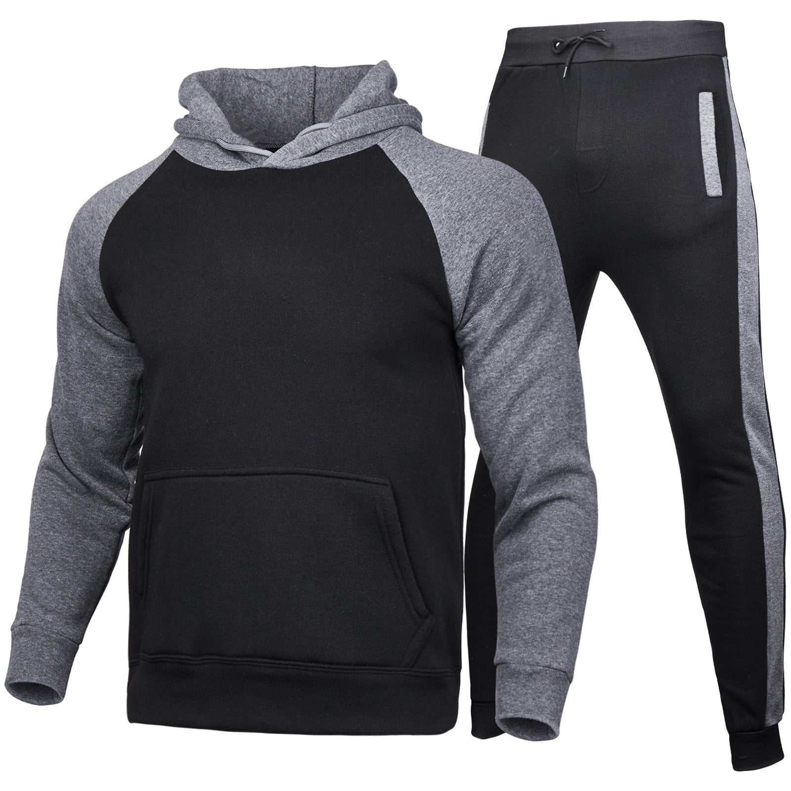 Dovford Men's Sweat Suit 2 Piece Outfit Clearance Long Sleeve Hoodie ...