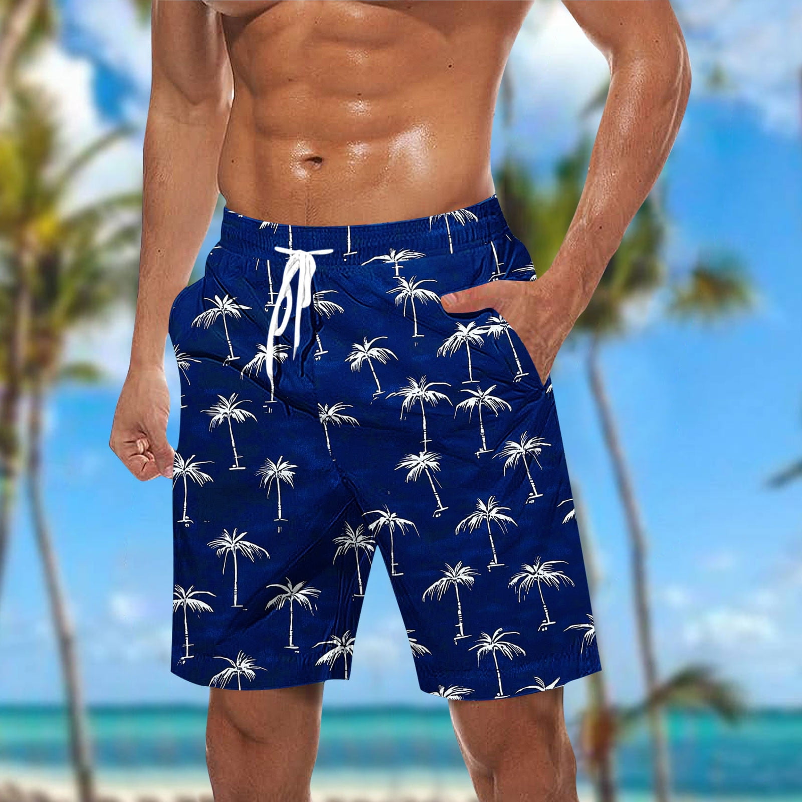 Dovford Men’s Swim Shorts, Stretch Swimming Board Trunks, Beach Shorts ...