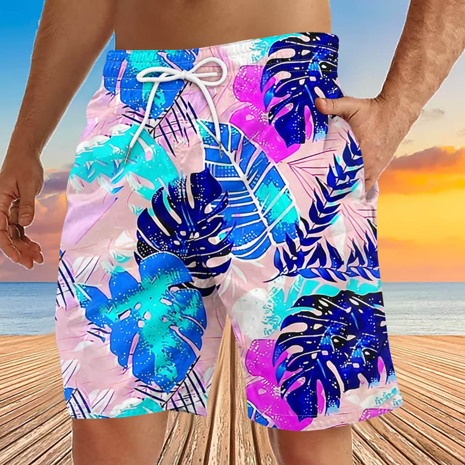 Dovford Men's Swim Trunks 9" Quick Dry Swimsuits Beach Bathing Suits ...