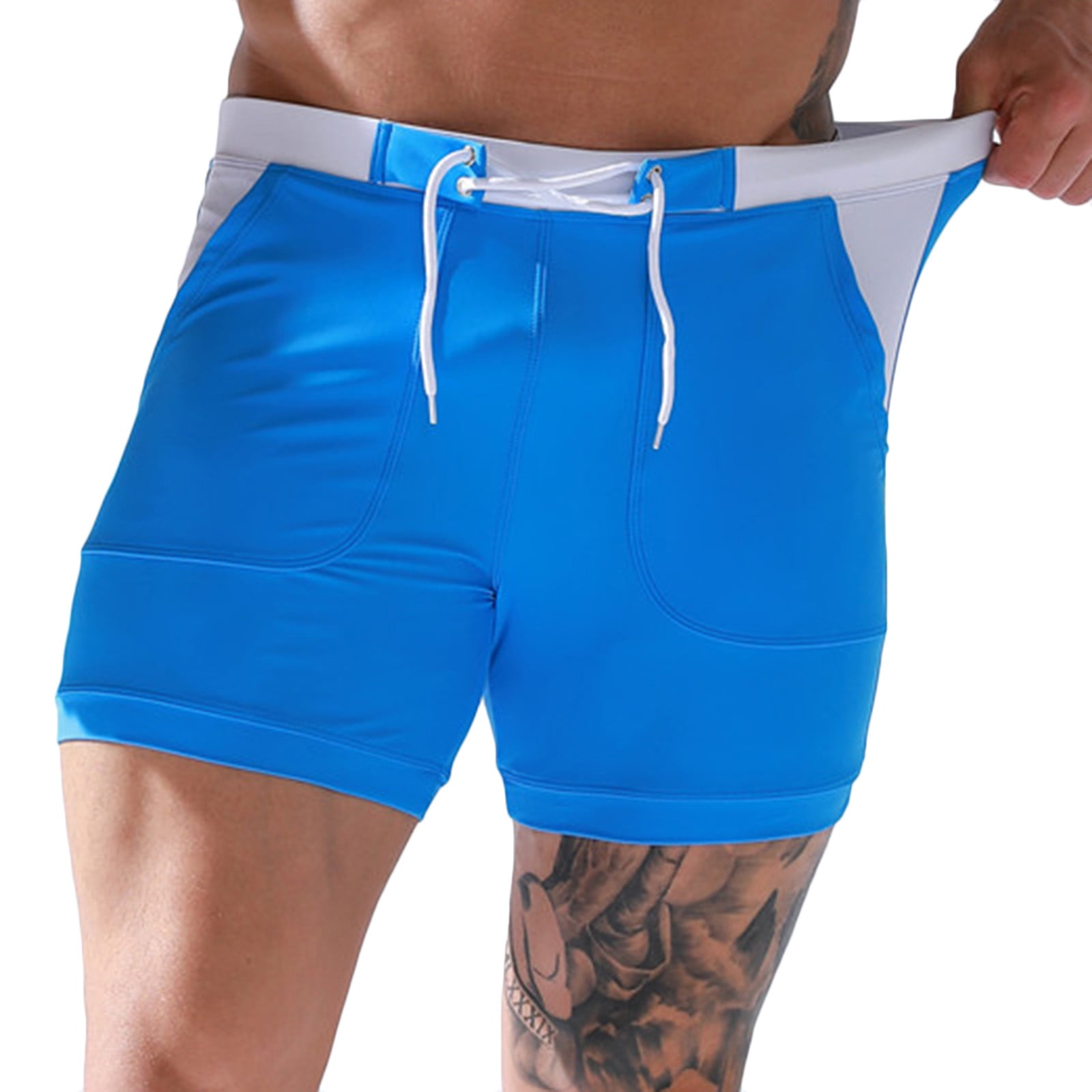 Dovford Men's Swimwear Swimsuits Solid Basic Long Swim Sport Trunks ...