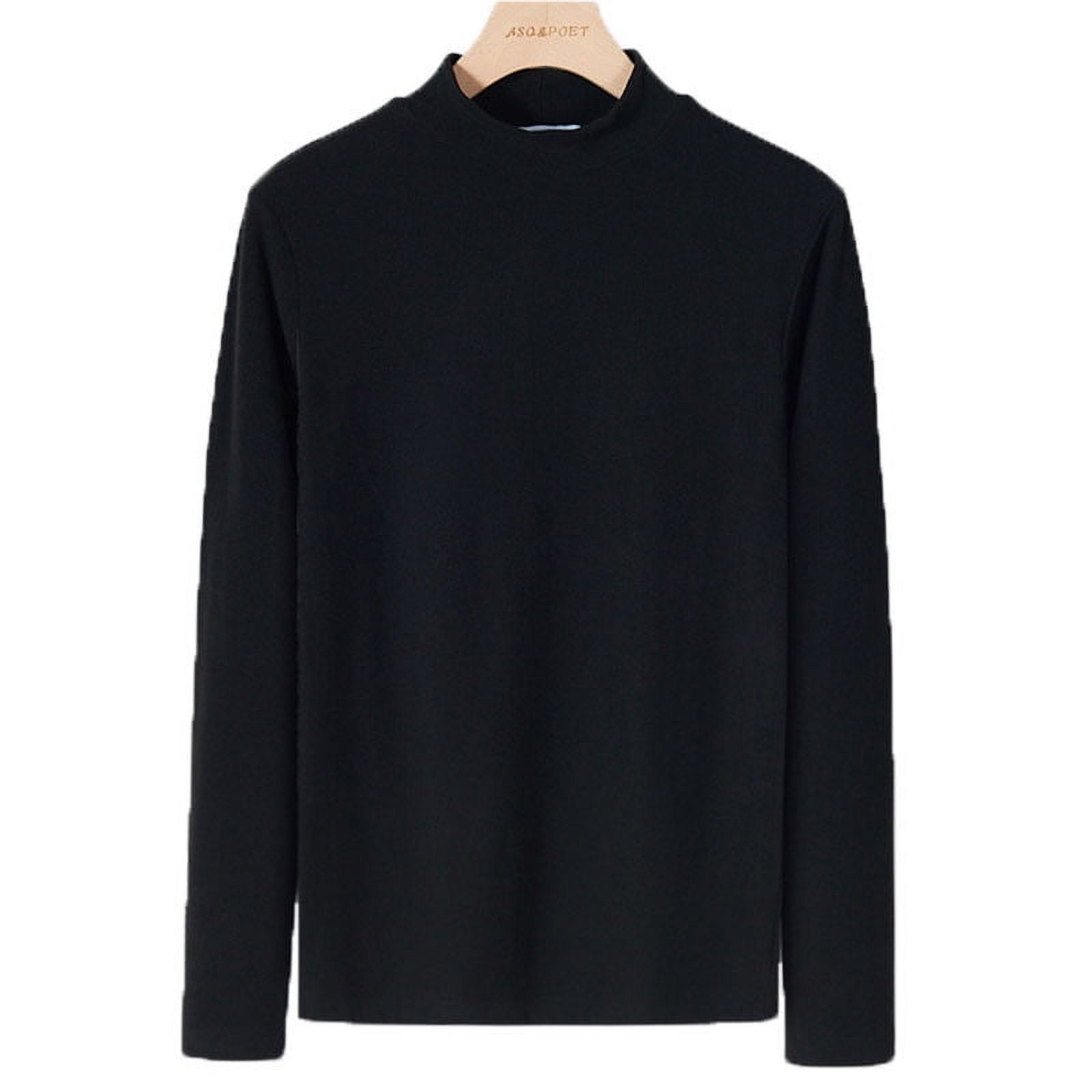 Dovford Men's Turtleneck Long Sleeve Turtle Neck Shirts Basic ...