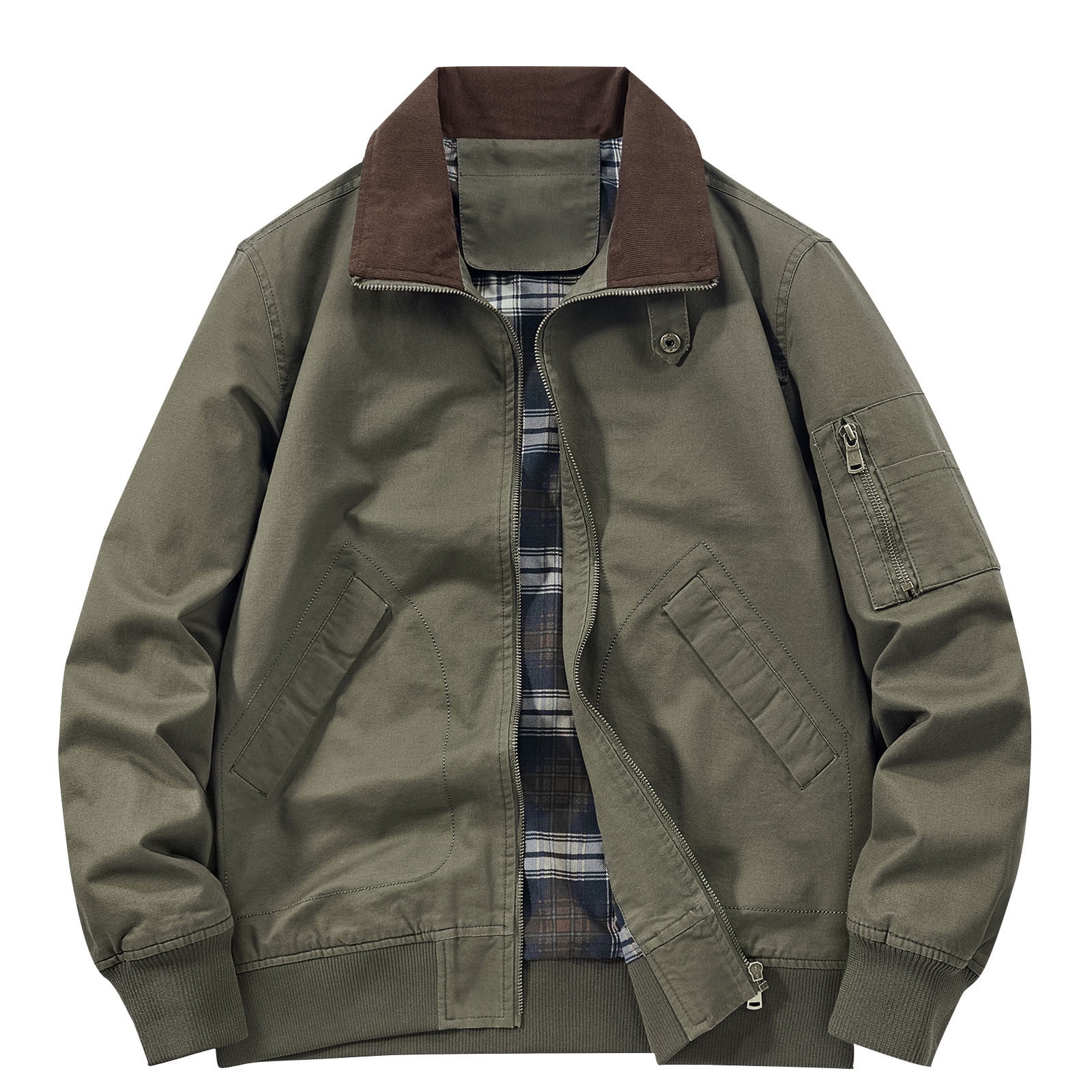 Dovford Men's Winter Jacket Cotton Military Jackets Fleece Lined Thick ...