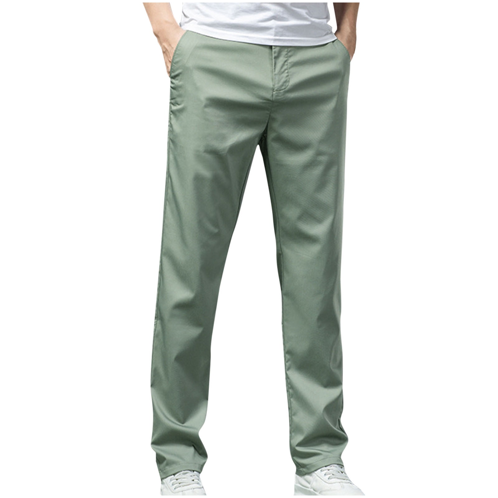 Dovford Mens Elastic Waist Solid Color Jeans Pants for Seniors Adaptive ...