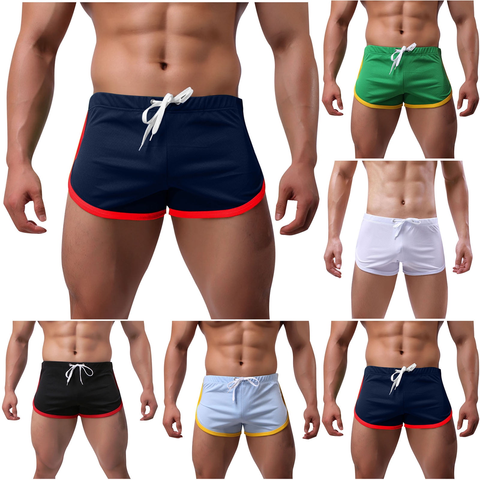 Dovford Mens Fashion Built-in Pouch Running Bodybuilding Workout Gym ...