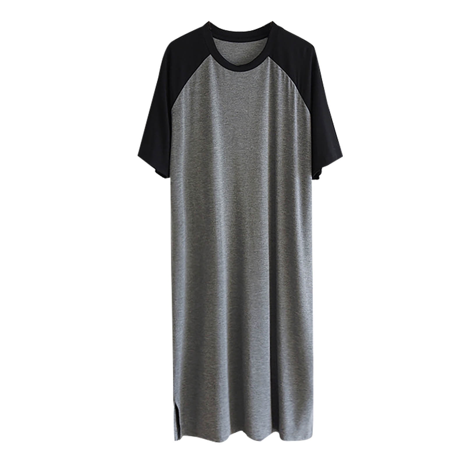 Dovford Mens Nightshirt Pajamas Short Sleeve Nightgown Sleepwear Big ...