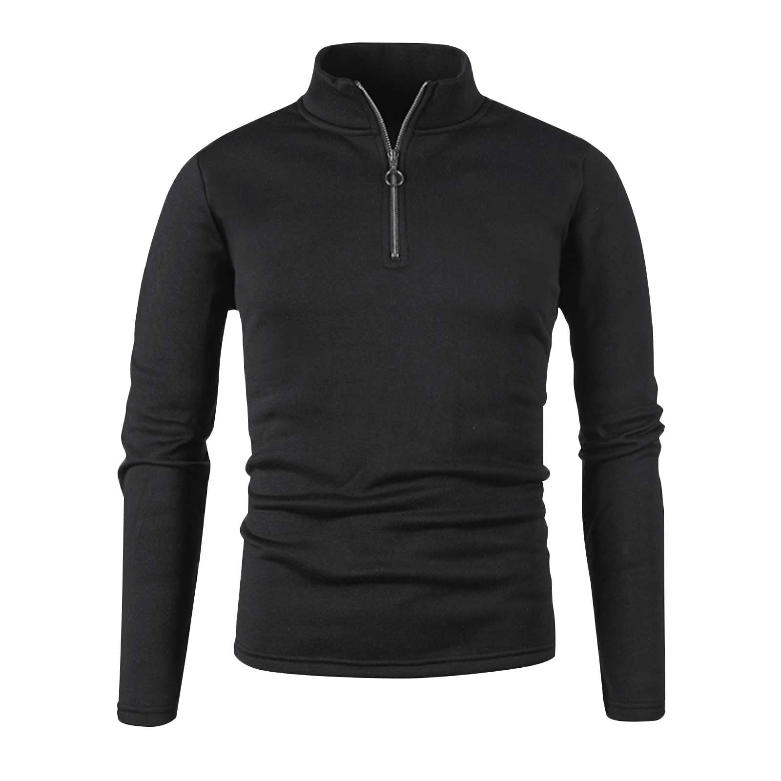 Dovford Mens Quarter Zip Sweatshirt Long Sleeve Pullover 1/4 Zip Up ...