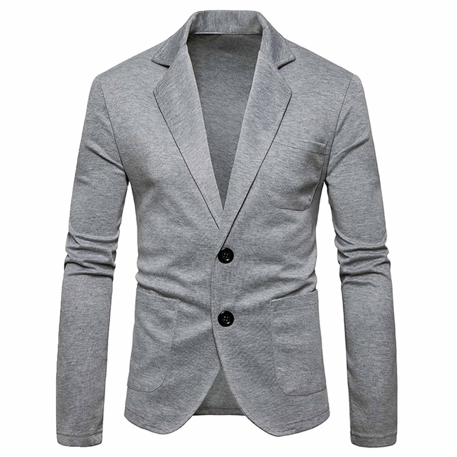 Dovford Mens Suit Jackets Casual Two Button Slim Fit Blazers Suit ...