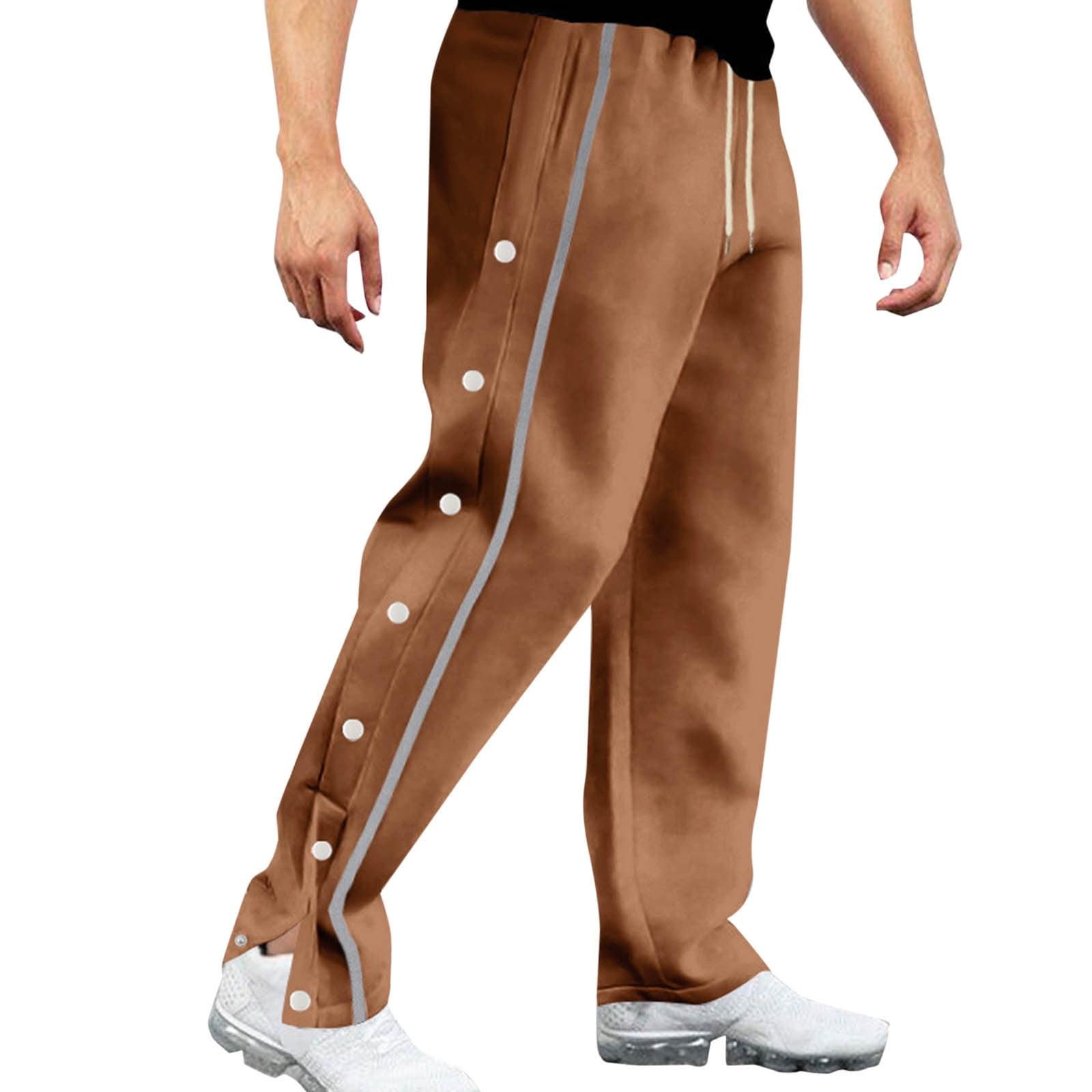 Dovford Mens Tear Away Basketball Pants Loose Fit Active Workout Pants ...