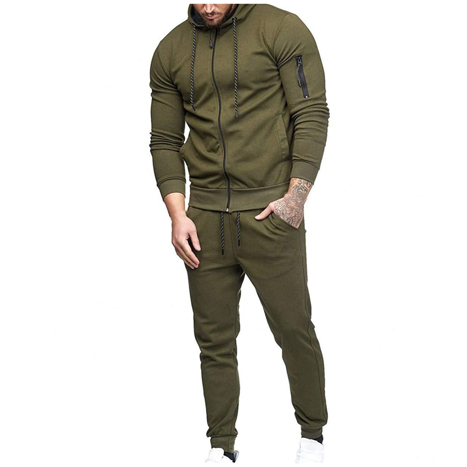 Dovford Mens Tracksuit 2 Piece Sweatsuit Sets Casual Hoodie Jogging ...