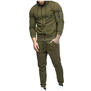 Frontwalk Mens Sweat Suit Set Plus Size Tracksuit Jogging 2 Piece ...