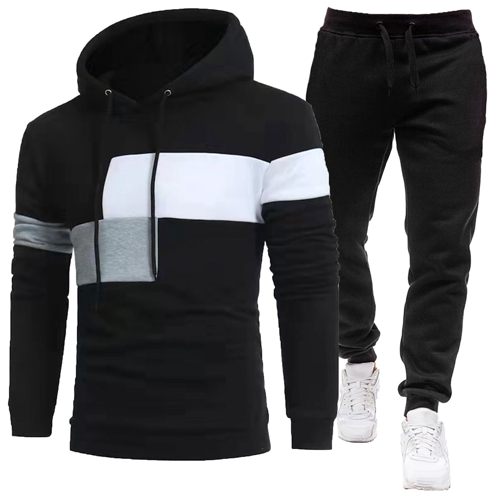 Dovford Mens Tracksuits 2 Piece Set New Sports Hoodie Sweat Suits ...
